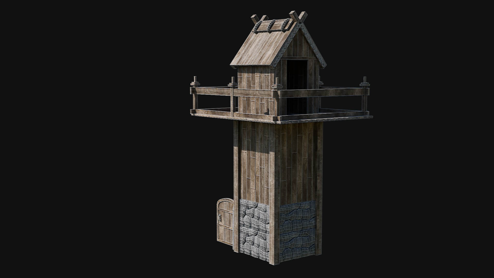 Viking Norse Medieval Watchtower Collection - 3D Model by Enterables