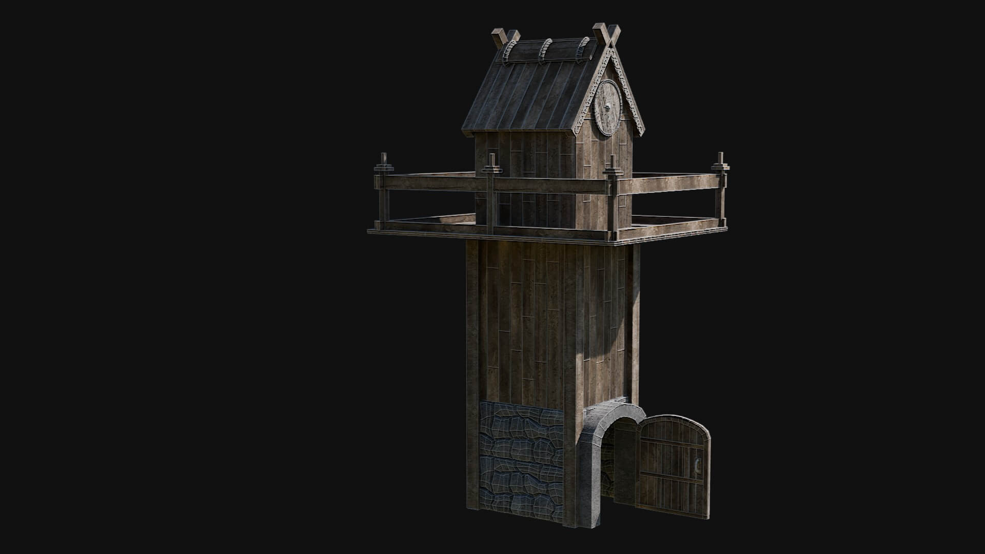 Viking Norse Medieval Watchtower Collection - 3D Model by Enterables