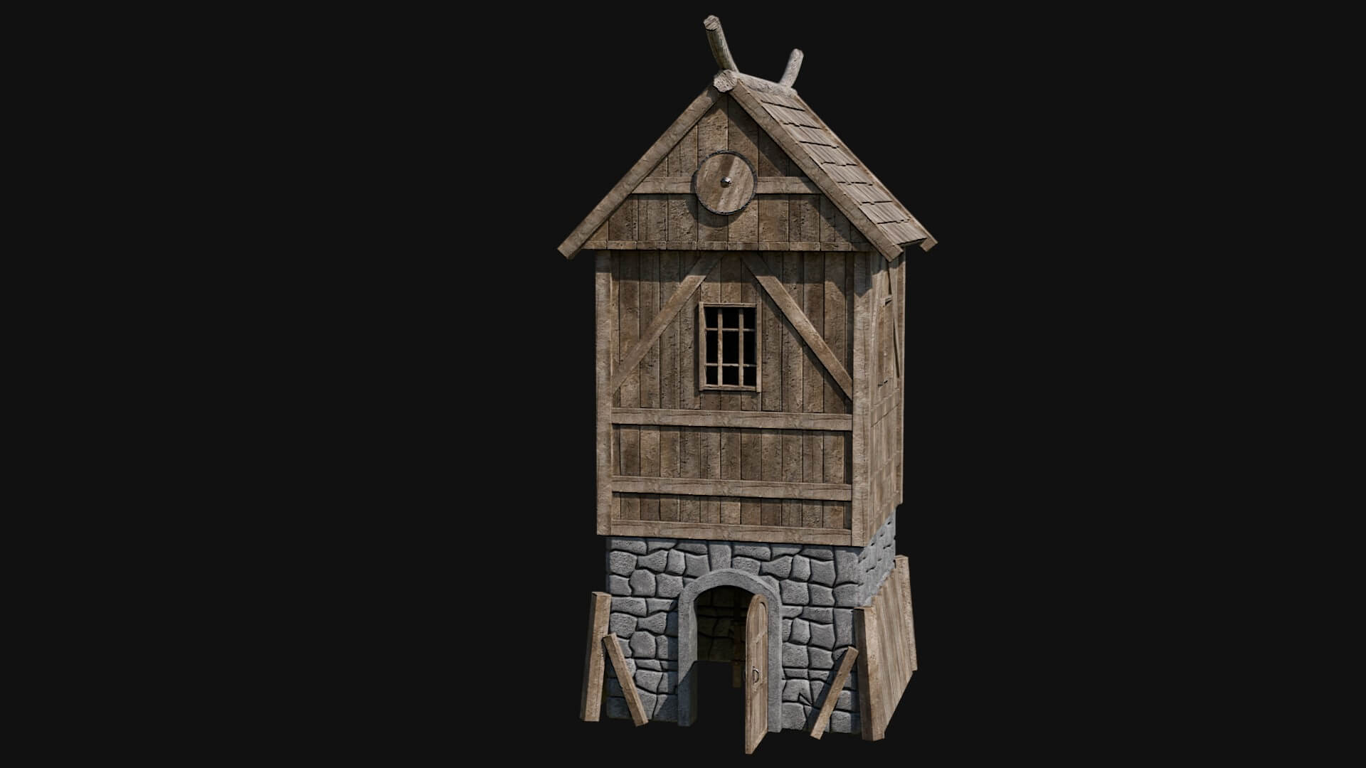 Viking Norse Medieval Watchtower Collection - 3D Model by Enterables