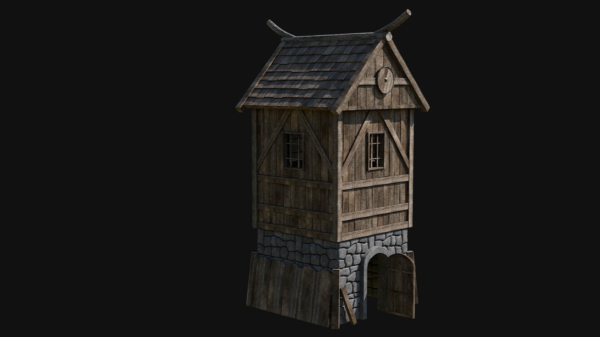 Viking Norse Medieval Watchtower Collection - 3D Model by Enterables