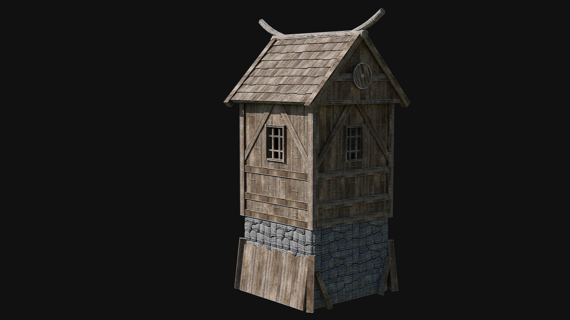 Viking Norse Medieval Watchtower Collection - 3D Model by Enterables