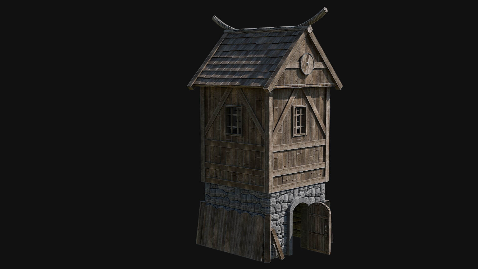 Viking Norse Medieval Watchtower Collection - 3D Model by Enterables