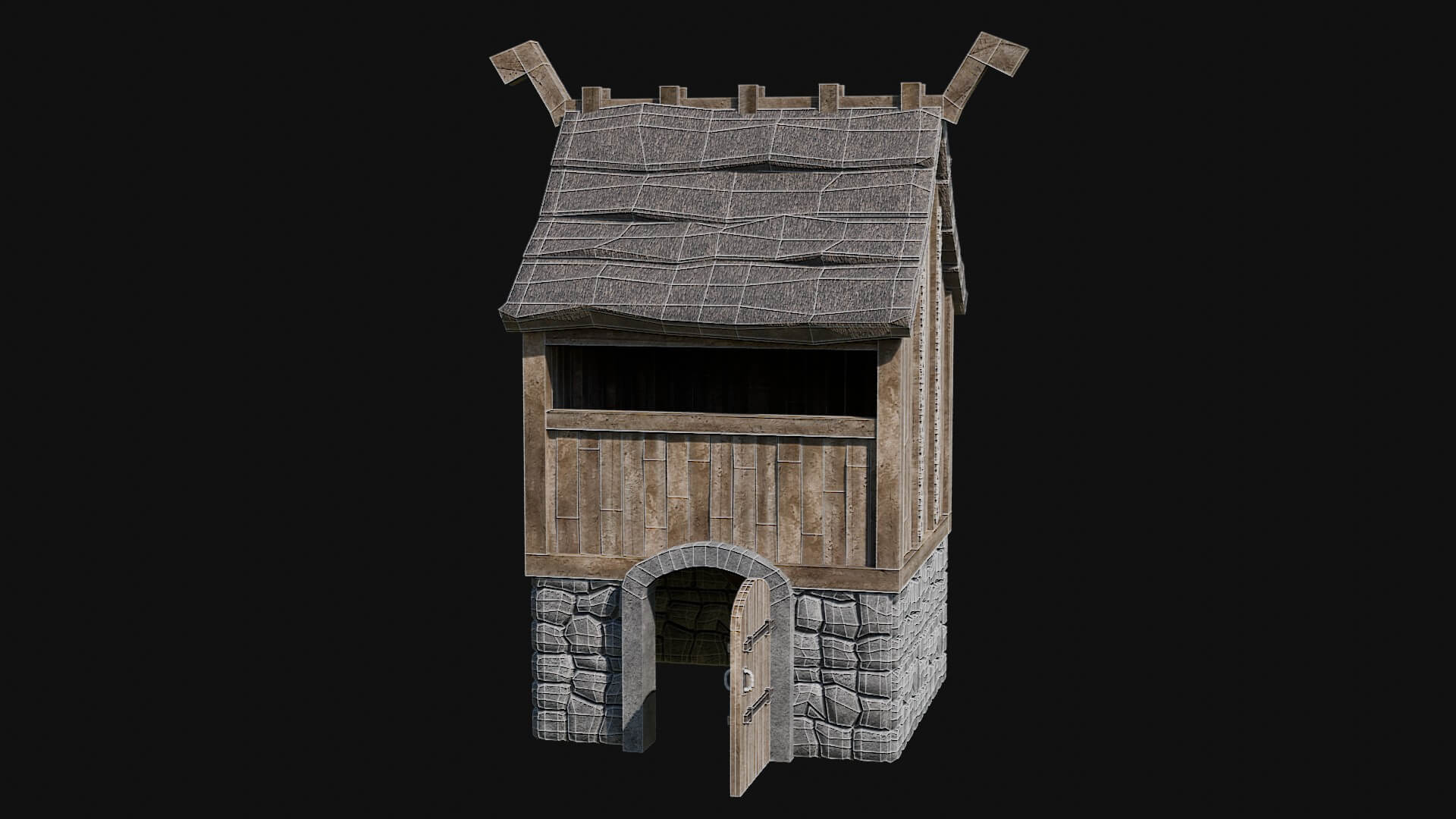 Viking Norse Medieval Watchtower Collection - 3D Model by Enterables