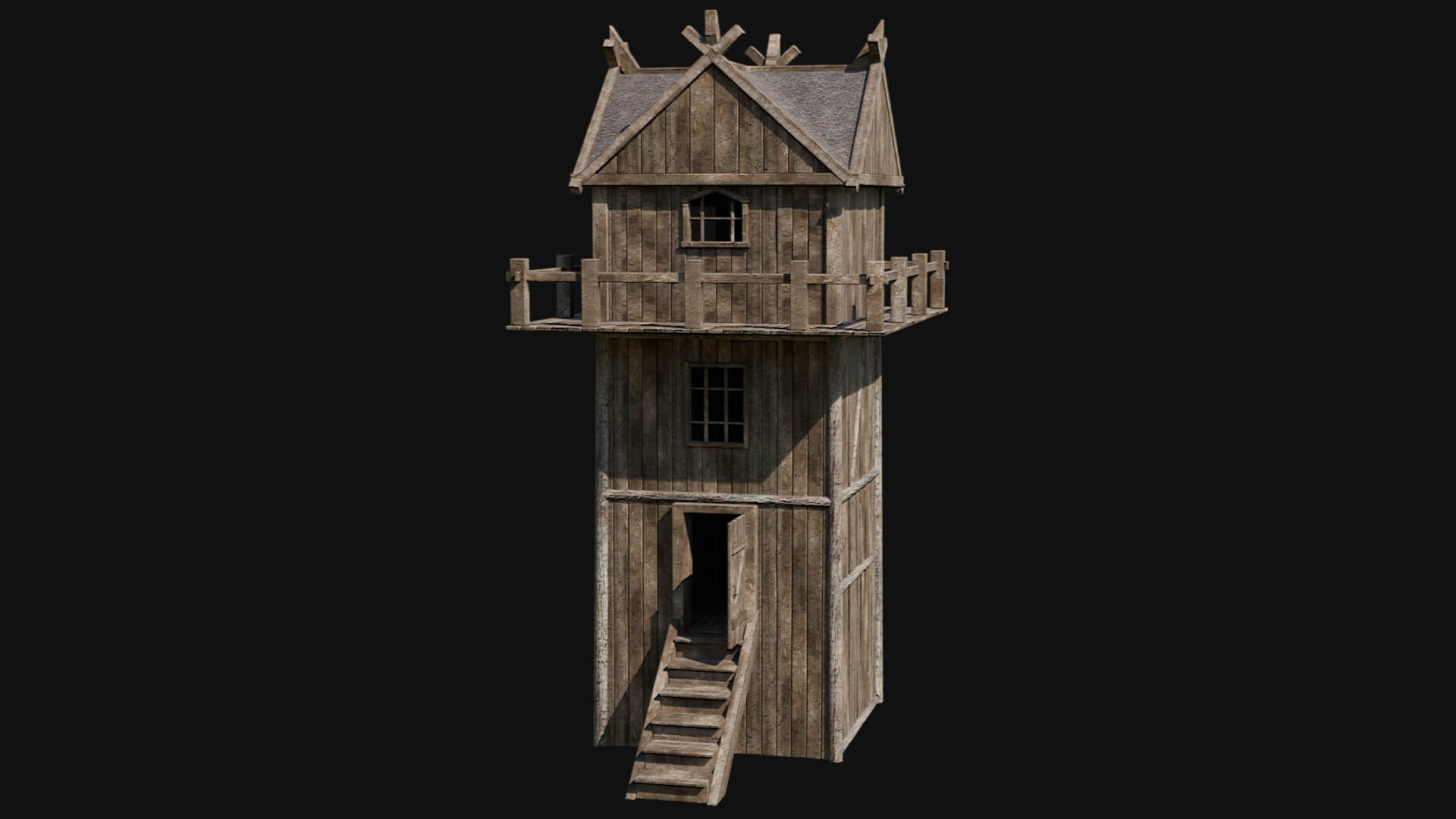 Viking Norse Medieval Watchtower Collection - 3D Model by Enterables