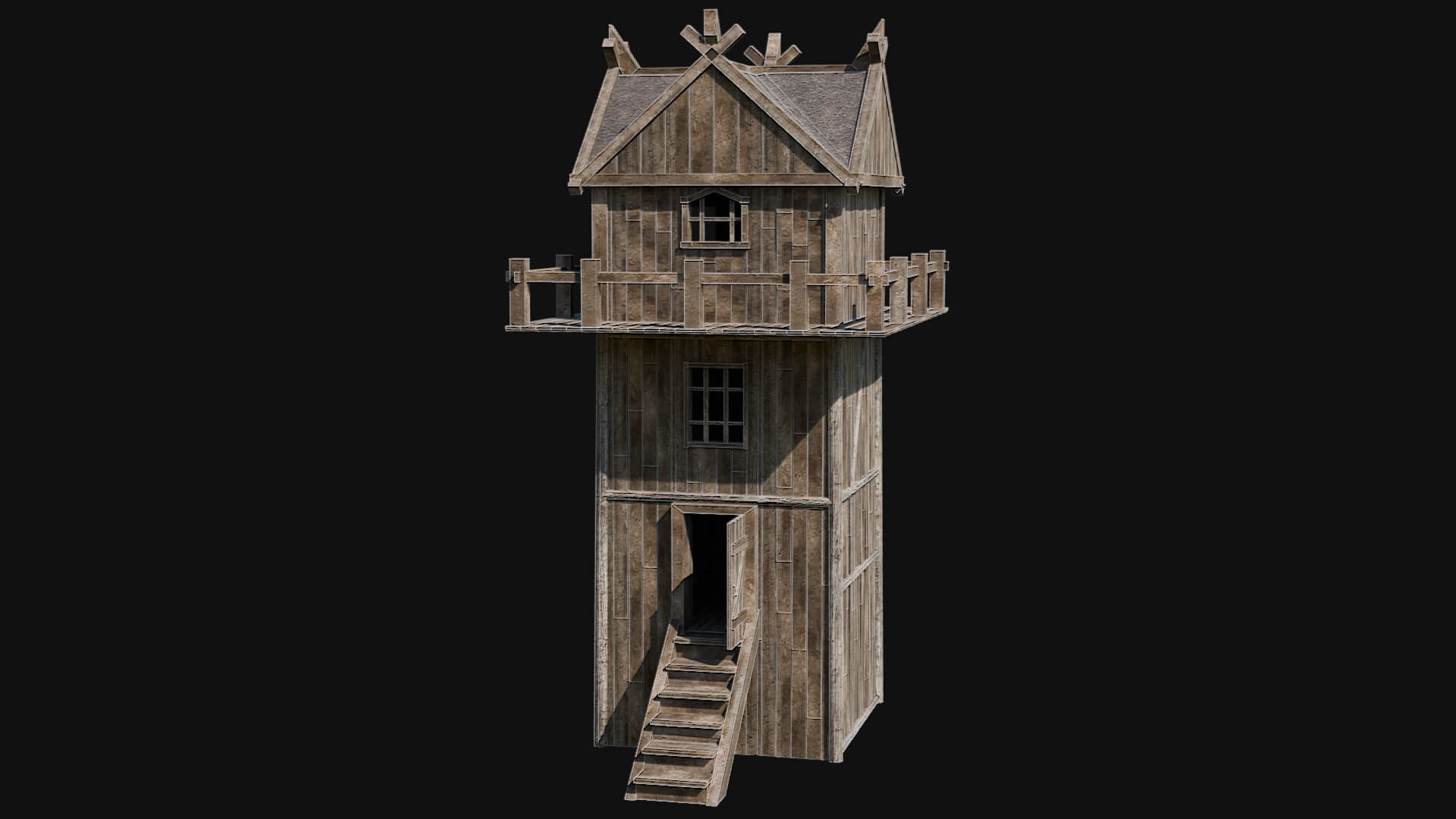 Viking Norse Medieval Watchtower Collection - 3D Model by Enterables