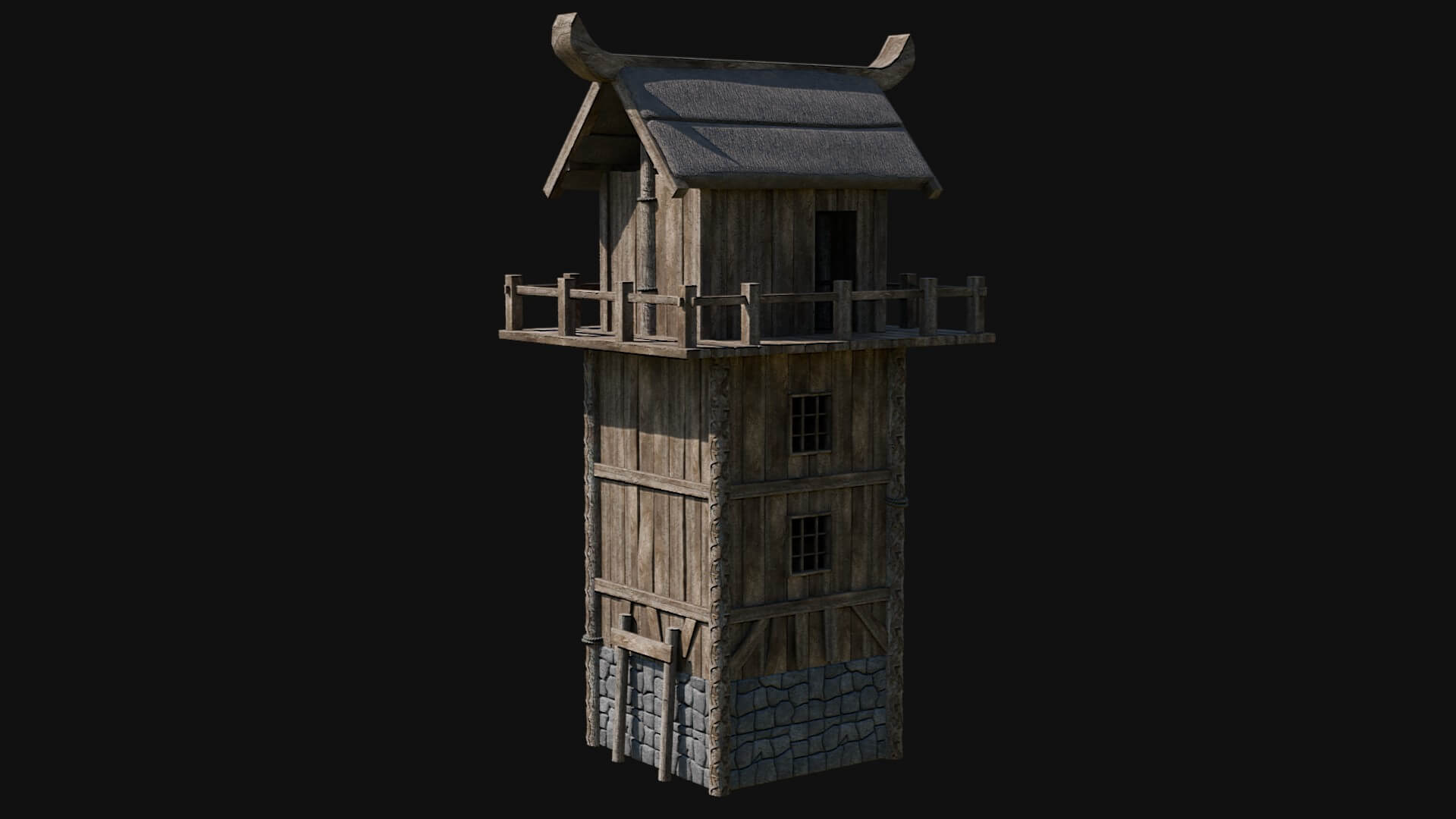 Viking Norse Medieval Watchtower Collection - 3D Model by Enterables