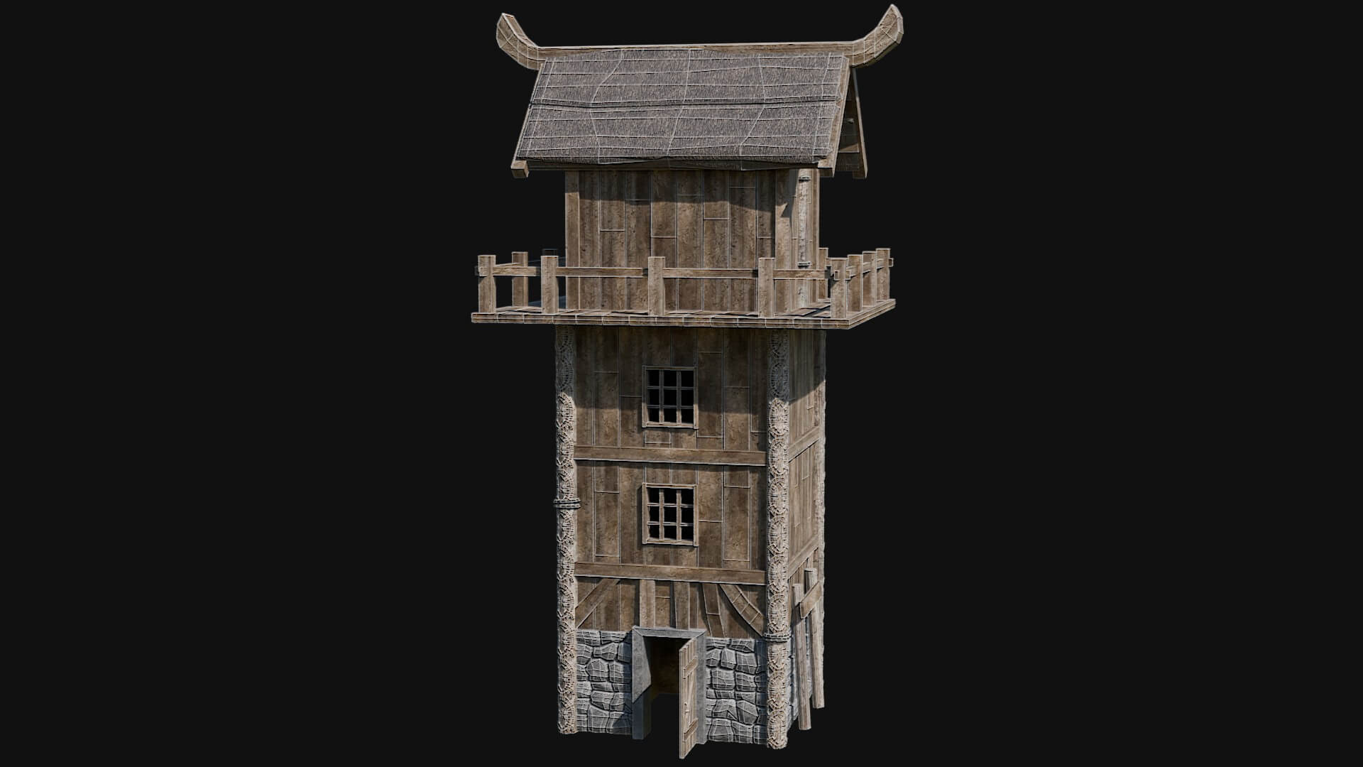 Viking Norse Medieval Watchtower Collection - 3D Model by Enterables