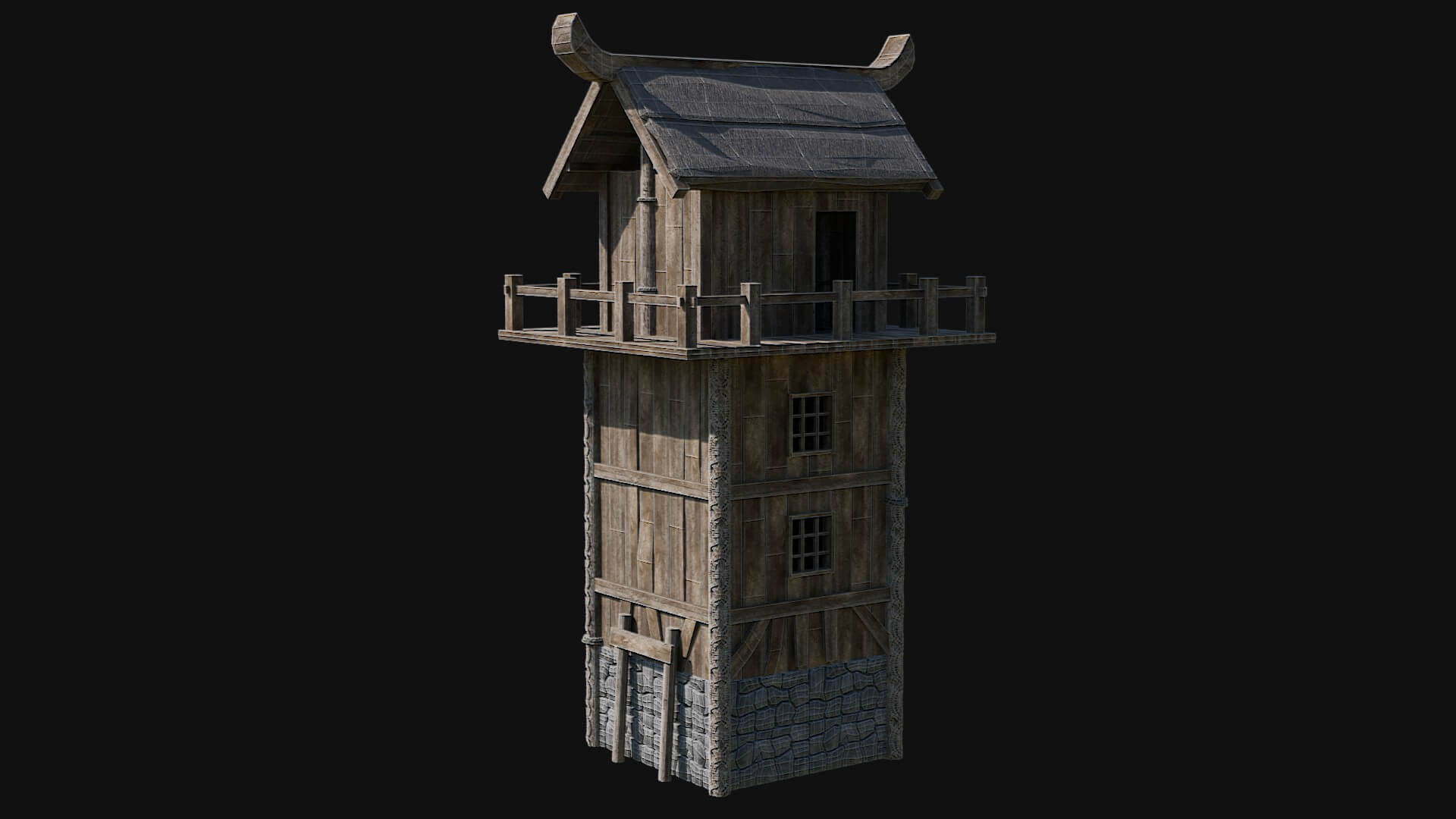 Viking Norse Medieval Watchtower Collection - 3D Model by Enterables