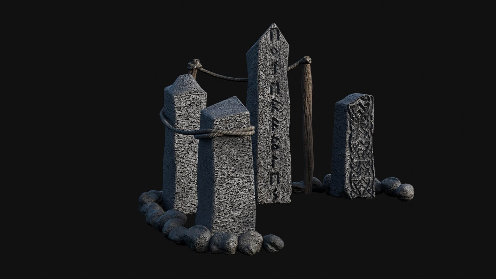 Viking Norse Totem Structures Collection - 3D Model by Enterables