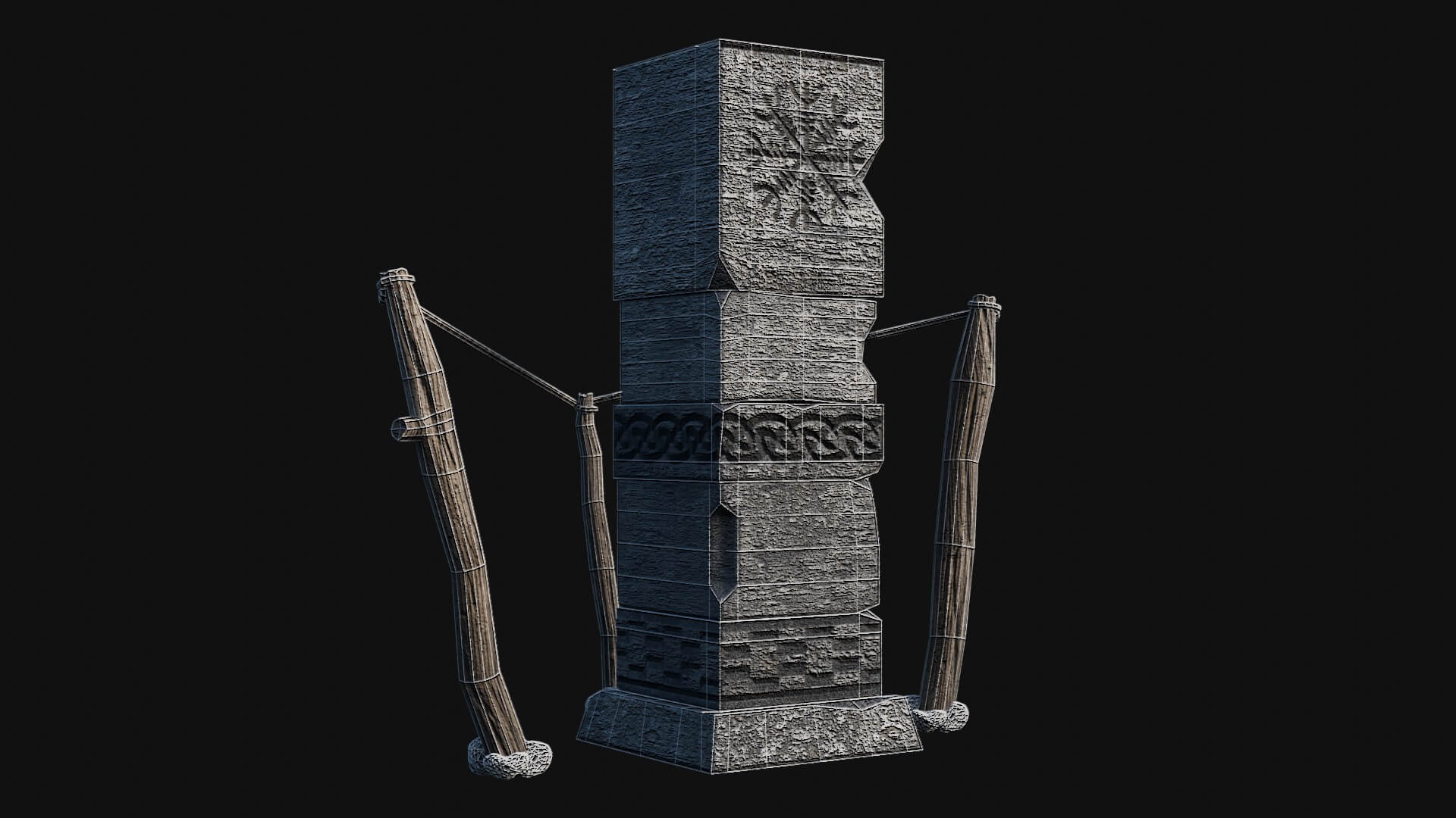 Viking Norse Totem Structures Collection - 3D Model by Enterables