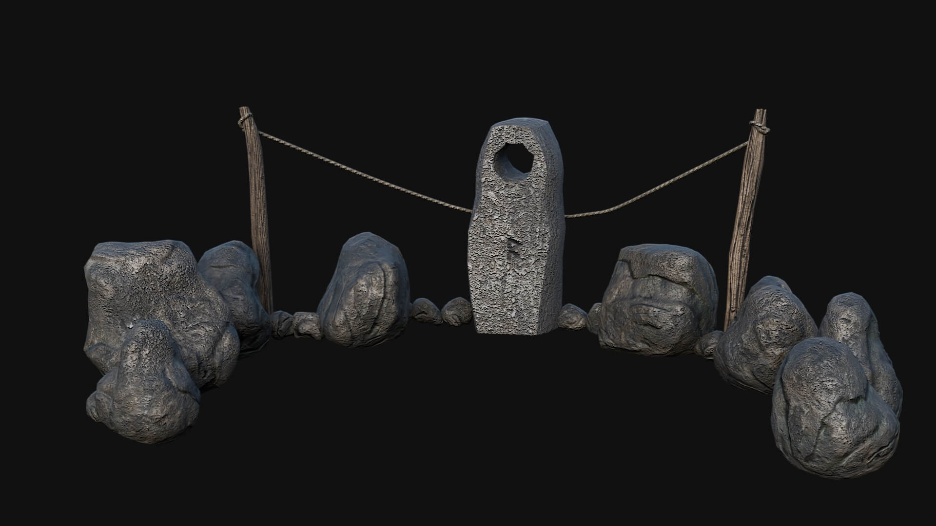 Viking Norse Totem Structures Collection - 3D Model by Enterables