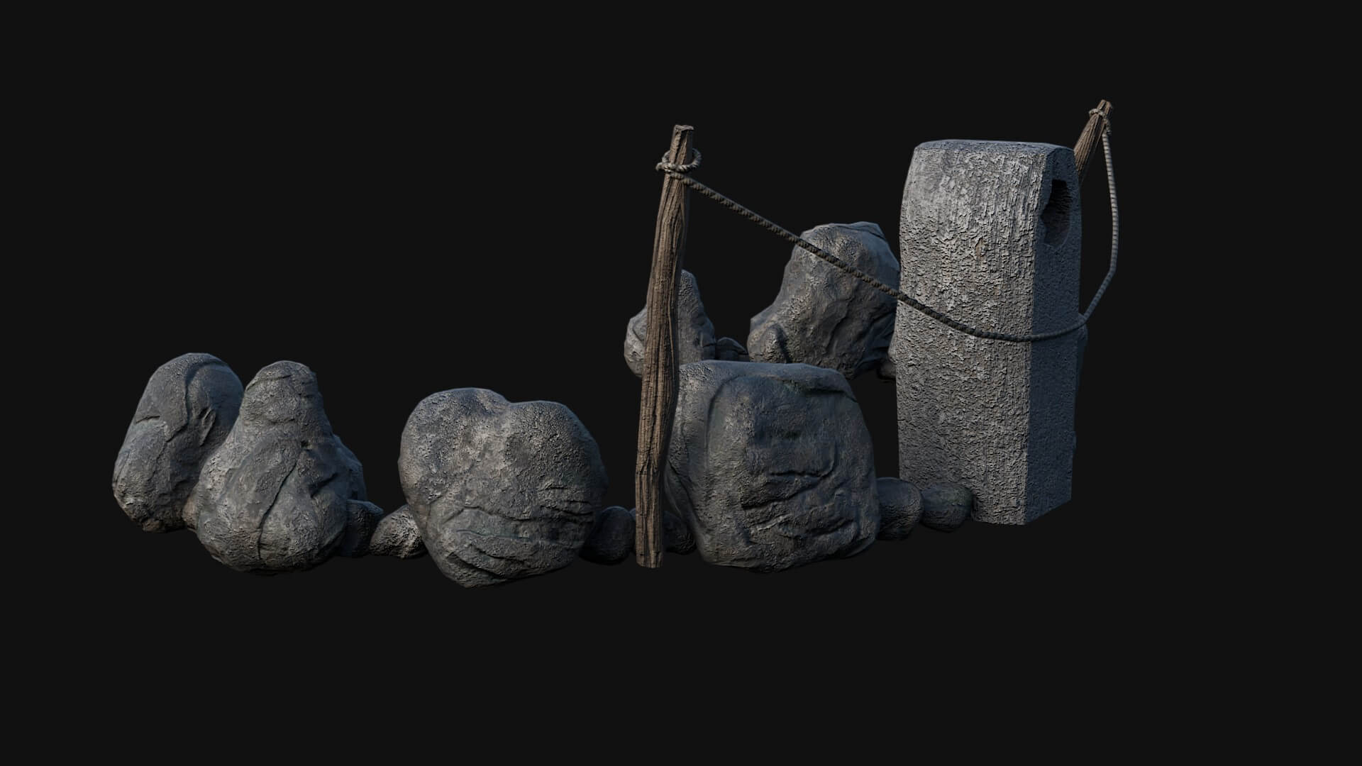 Viking Norse Totem Structures Collection - 3D Model by Enterables