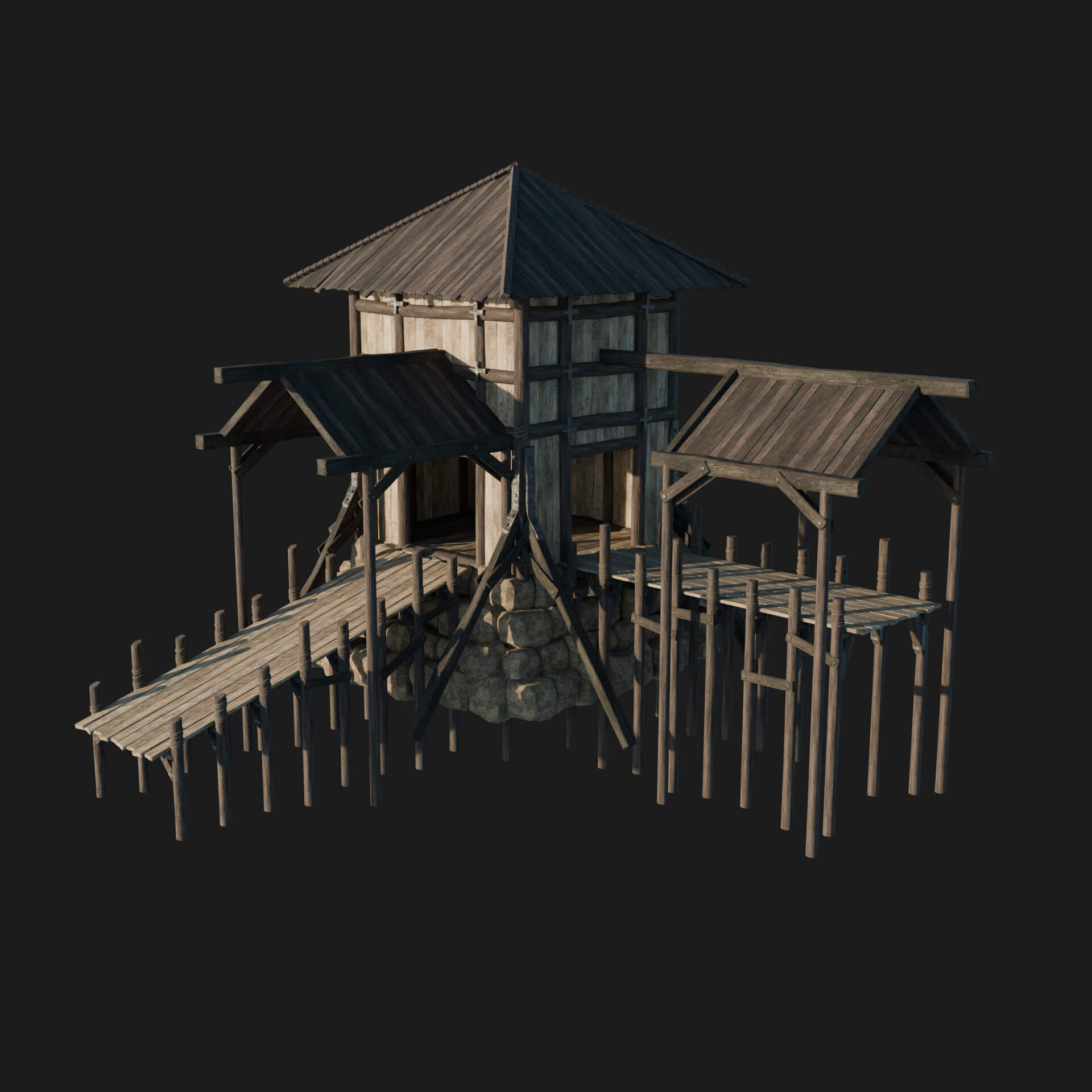 Viking Port Harbor Constructions - 3D Model by Enterables