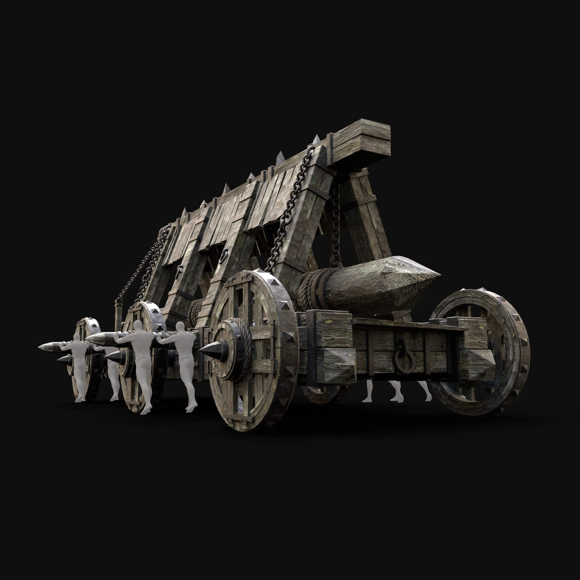 Medieval Battering Ram - 3D Model by Enterables