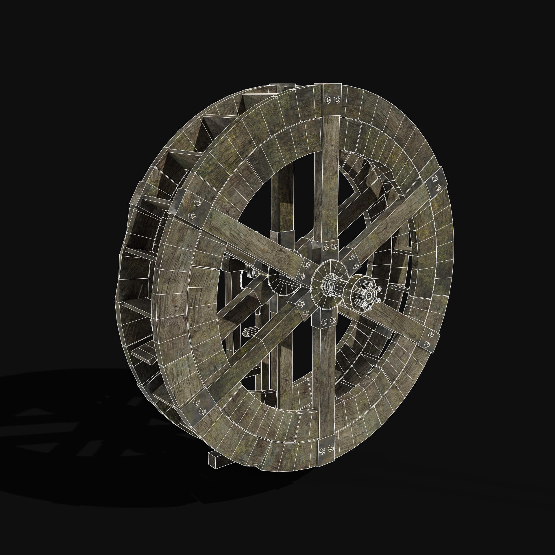 Watermill Wheel Mill Collection - 3D Model by Enterables