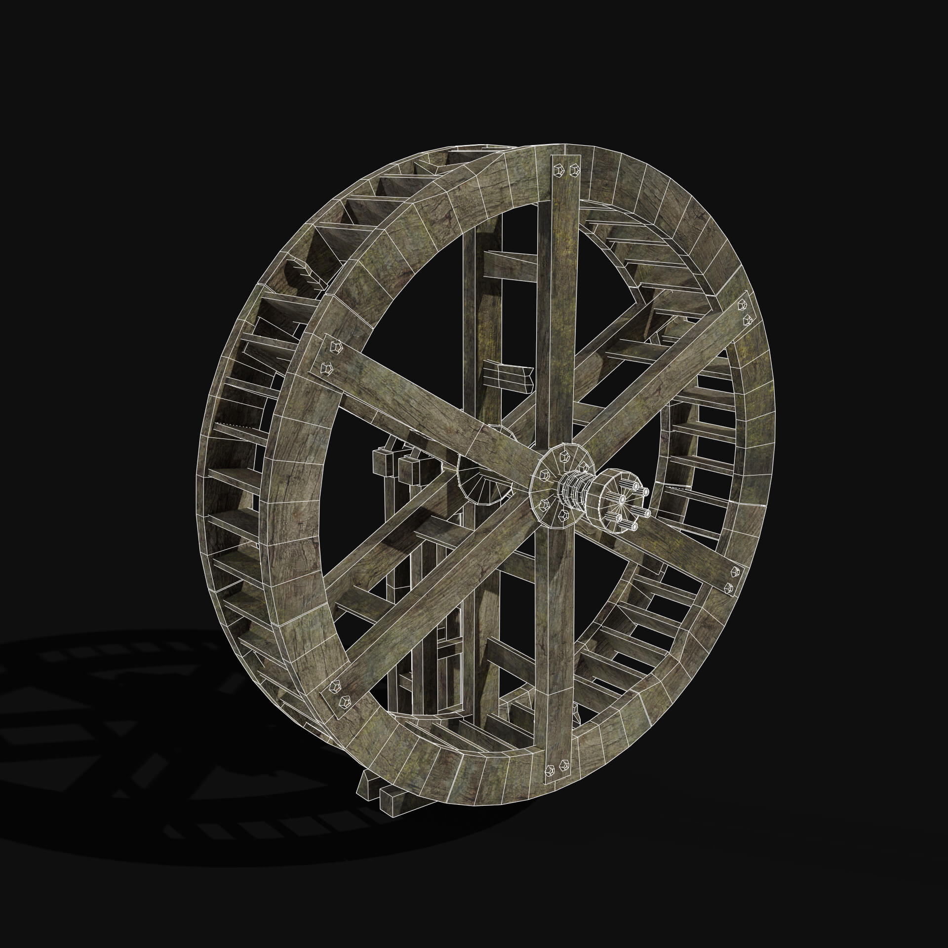 Watermill Wheel Mill Collection - 3D Model by Enterables