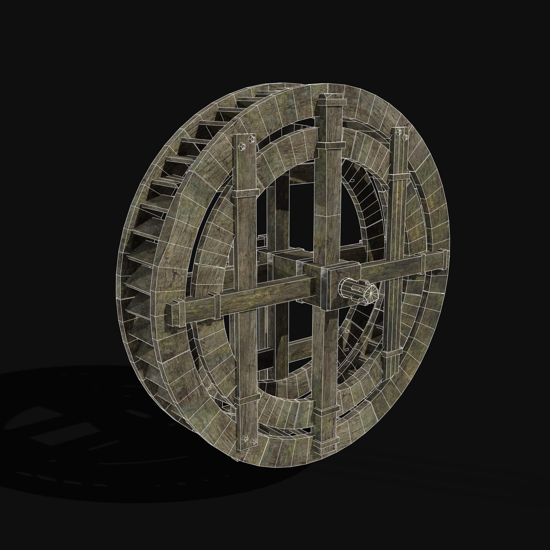 Watermill Wheel Mill Collection - 3D Model by Enterables