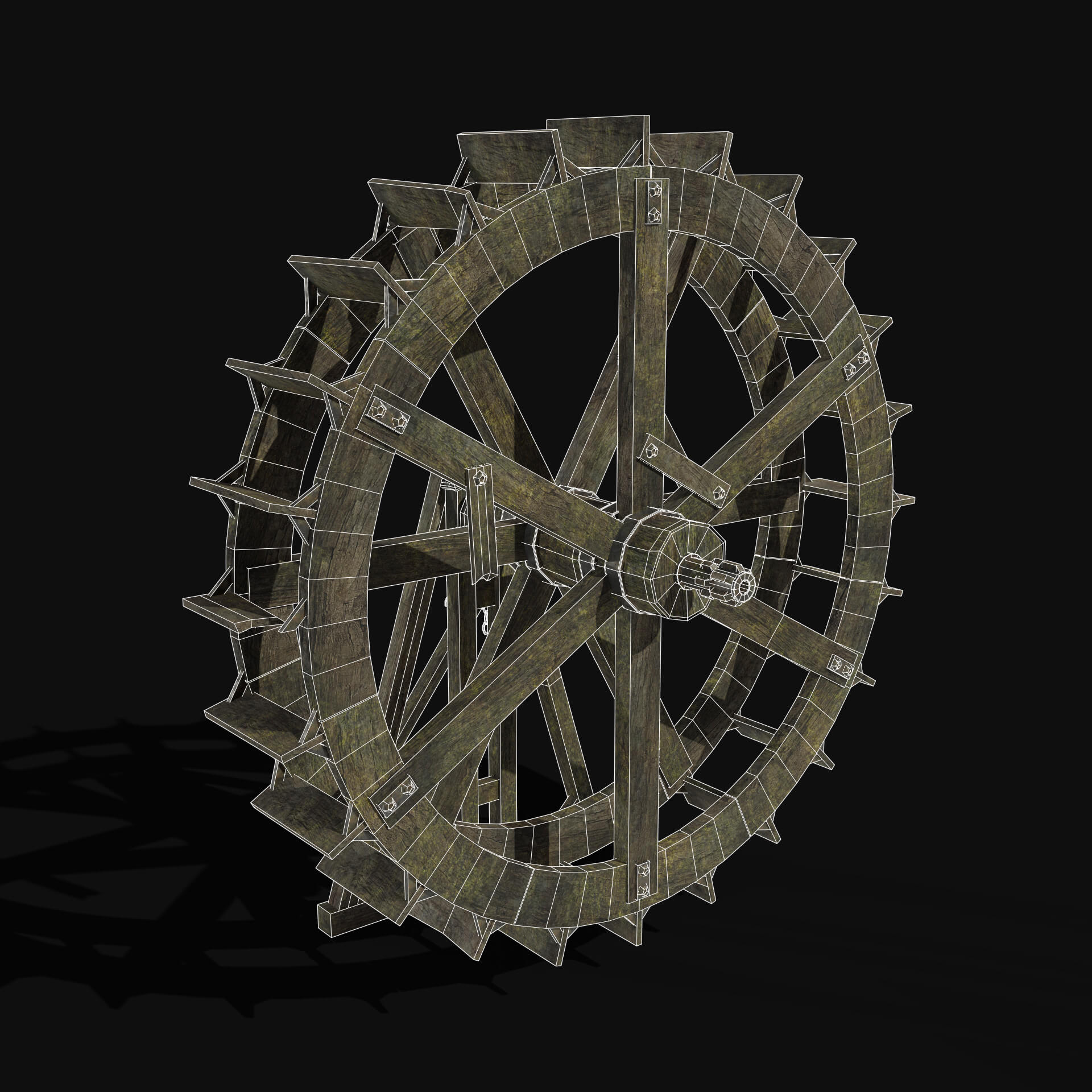 Watermill Wheel Mill Collection - 3D Model by Enterables