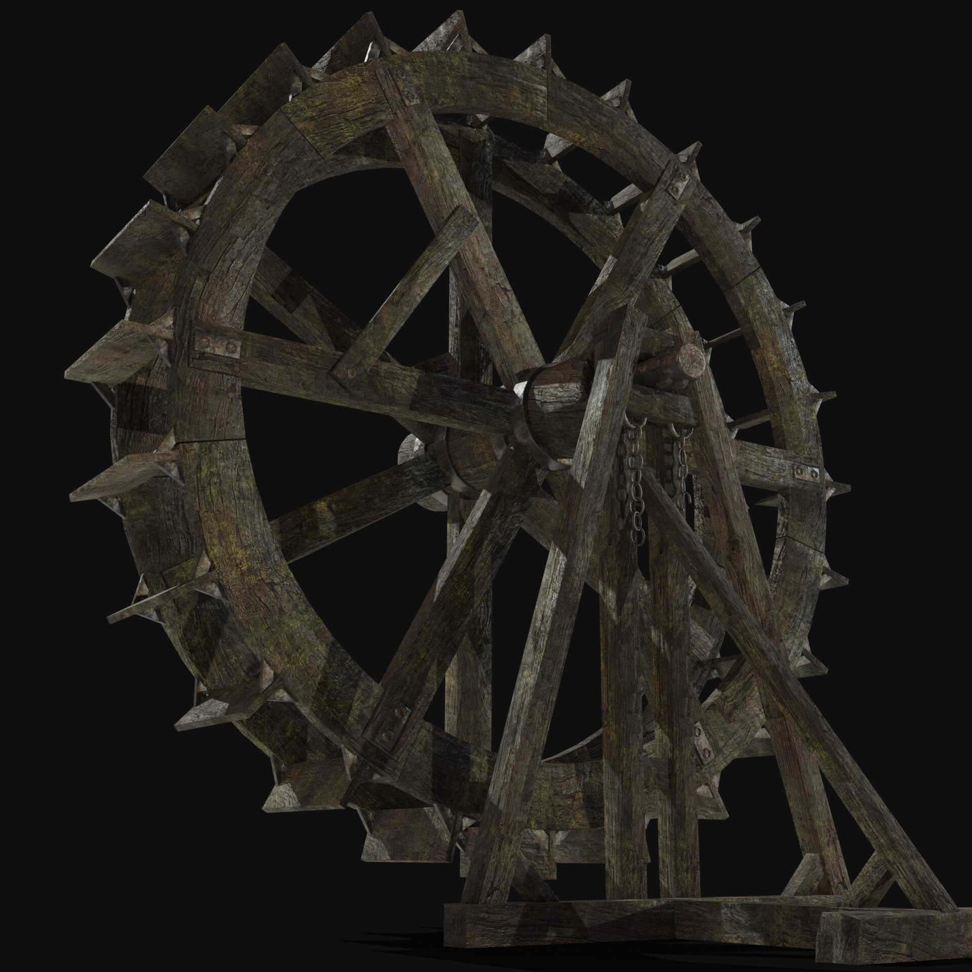 Watermill Wheel Mill Collection - 3D Model by Enterables