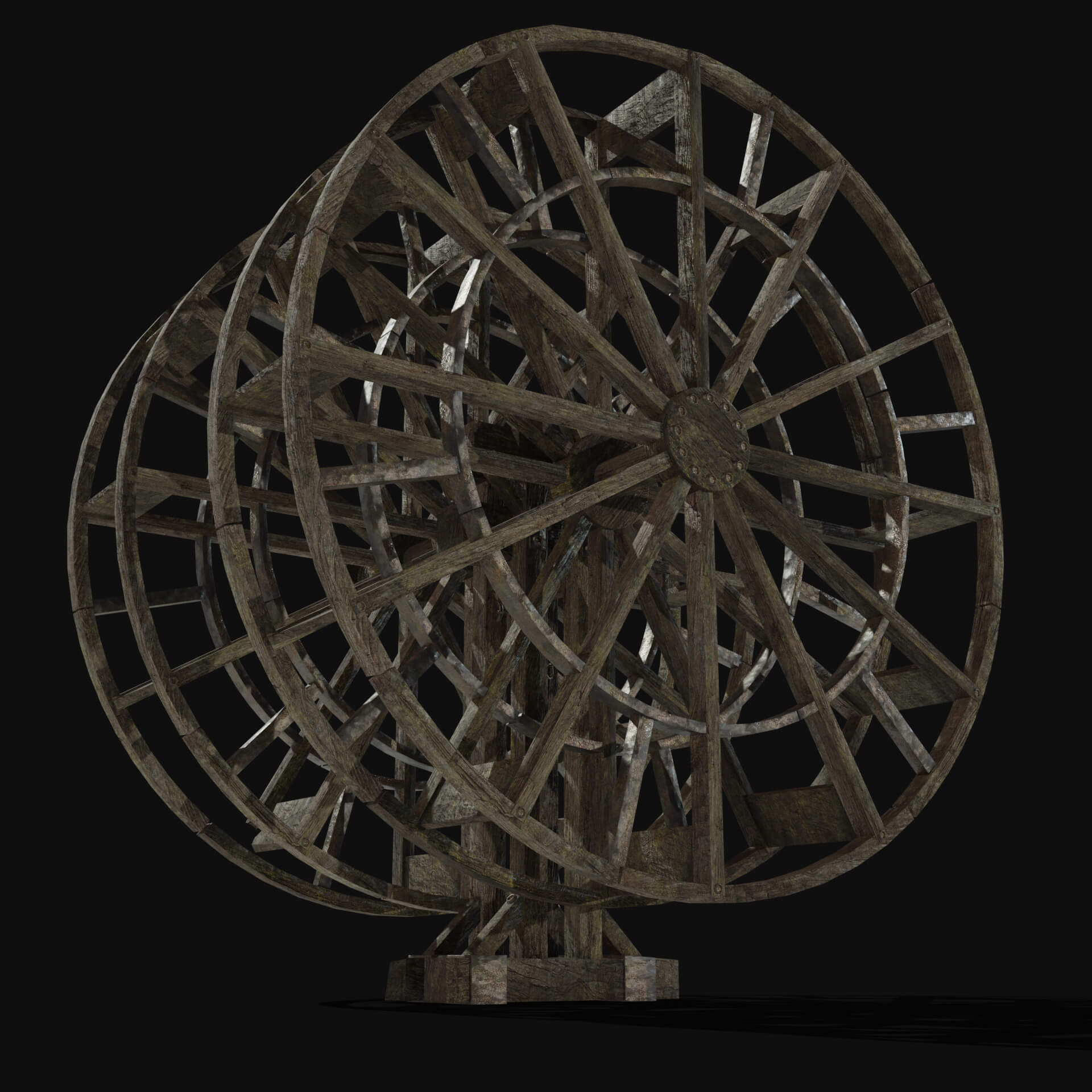 Watermill Wheel Mill Collection - 3D Model by Enterables