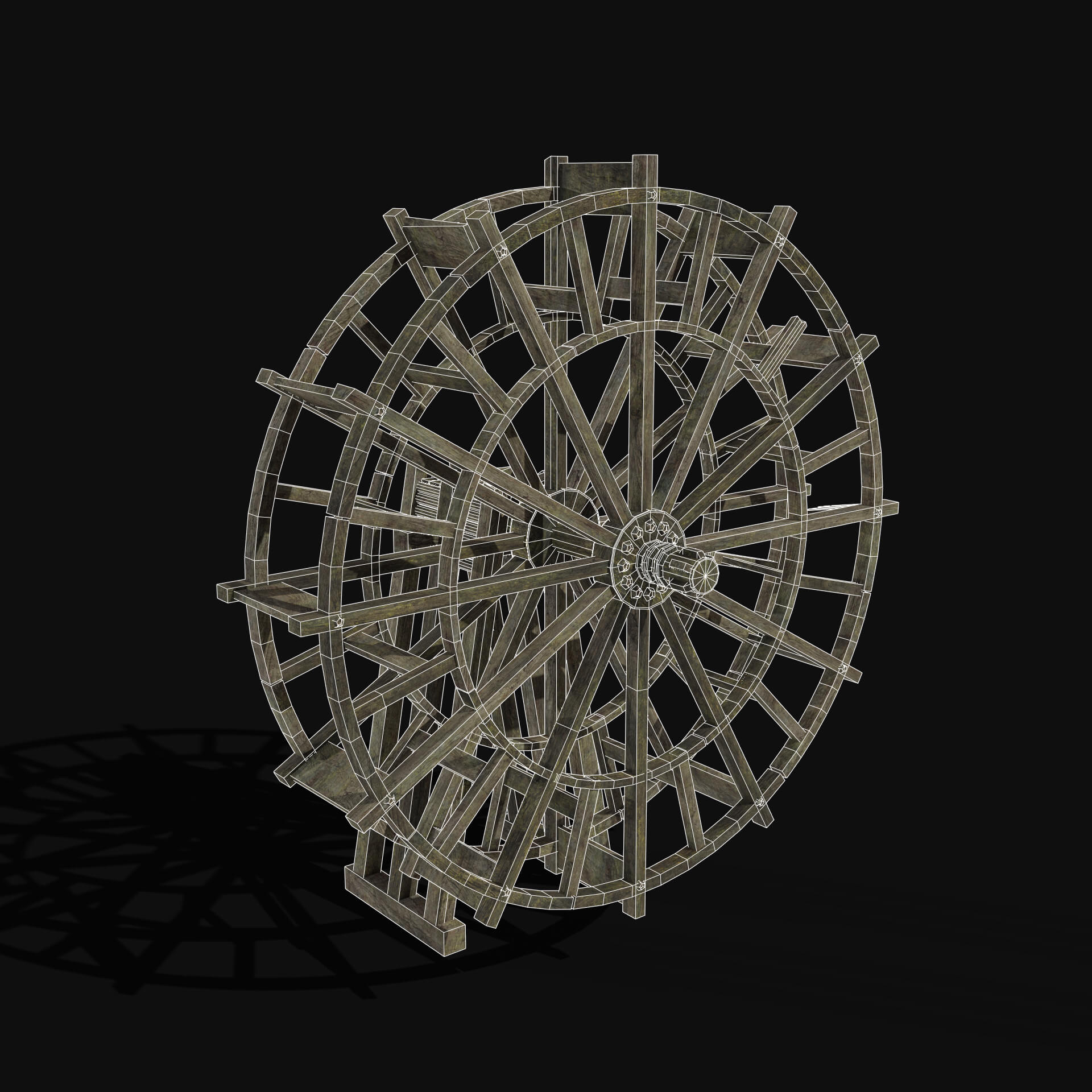 Watermill Wheel Mill Collection - 3D Model by Enterables