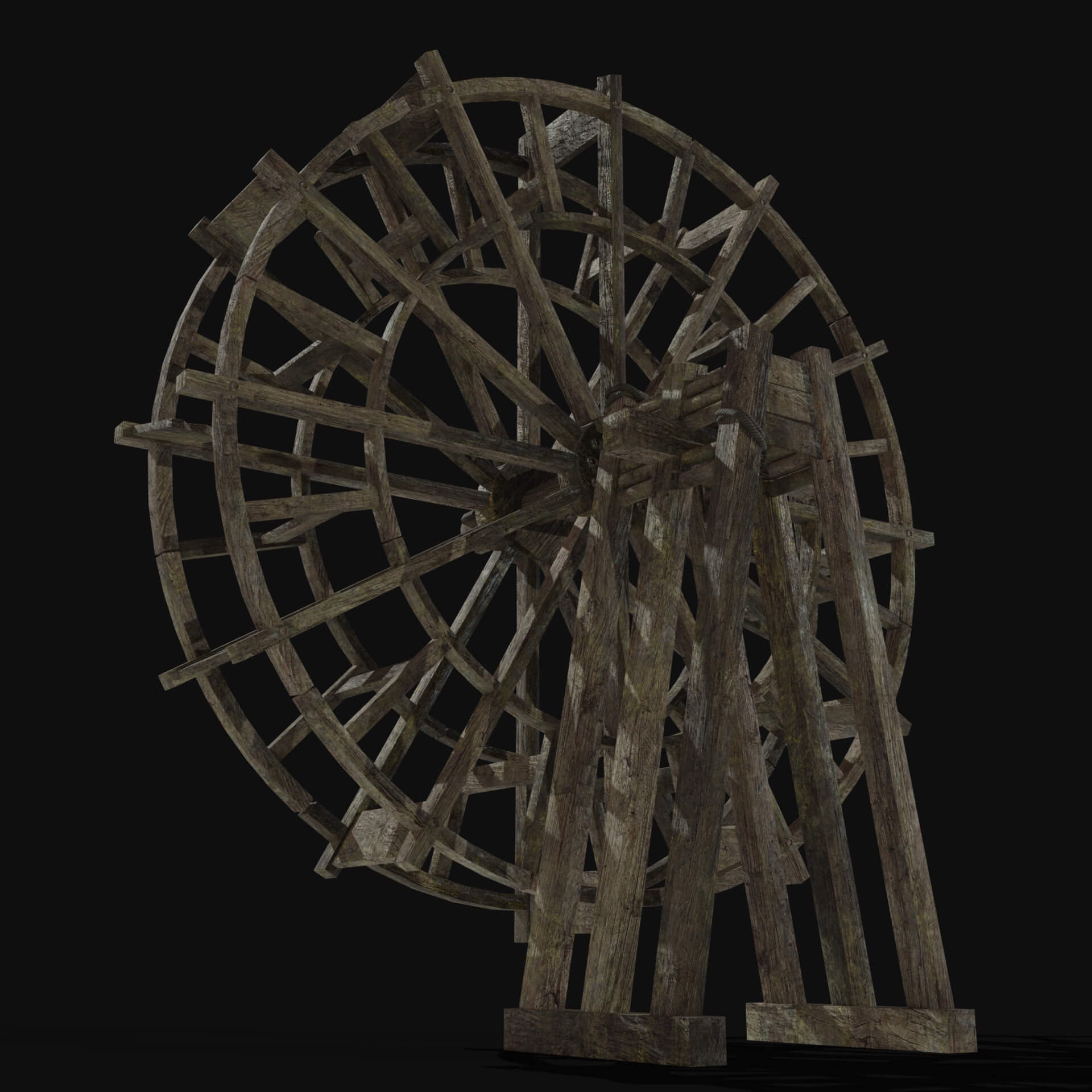 Watermill Wheel Mill Collection - 3D Model by Enterables