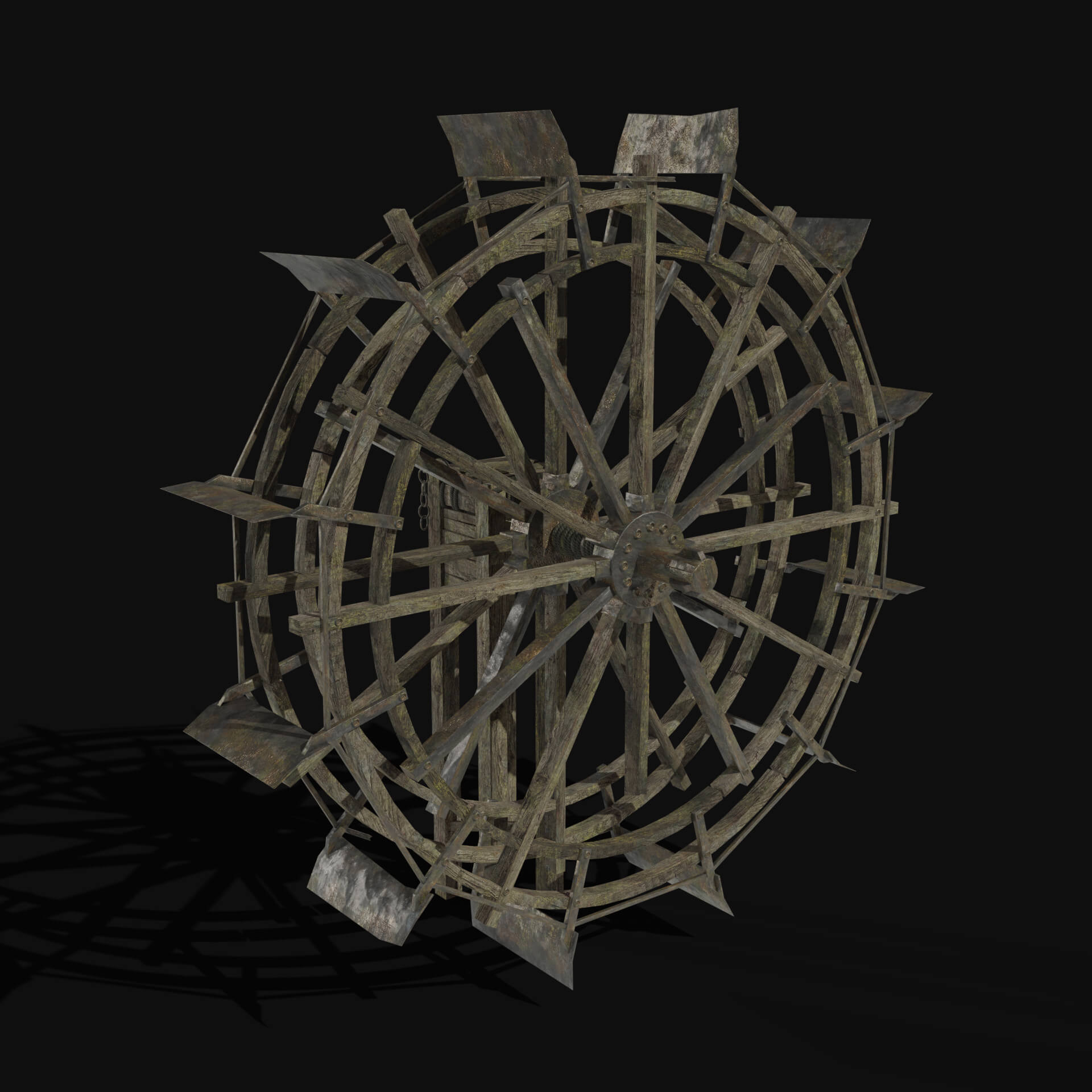 Watermill Wheel Mill Collection - 3D Model by Enterables