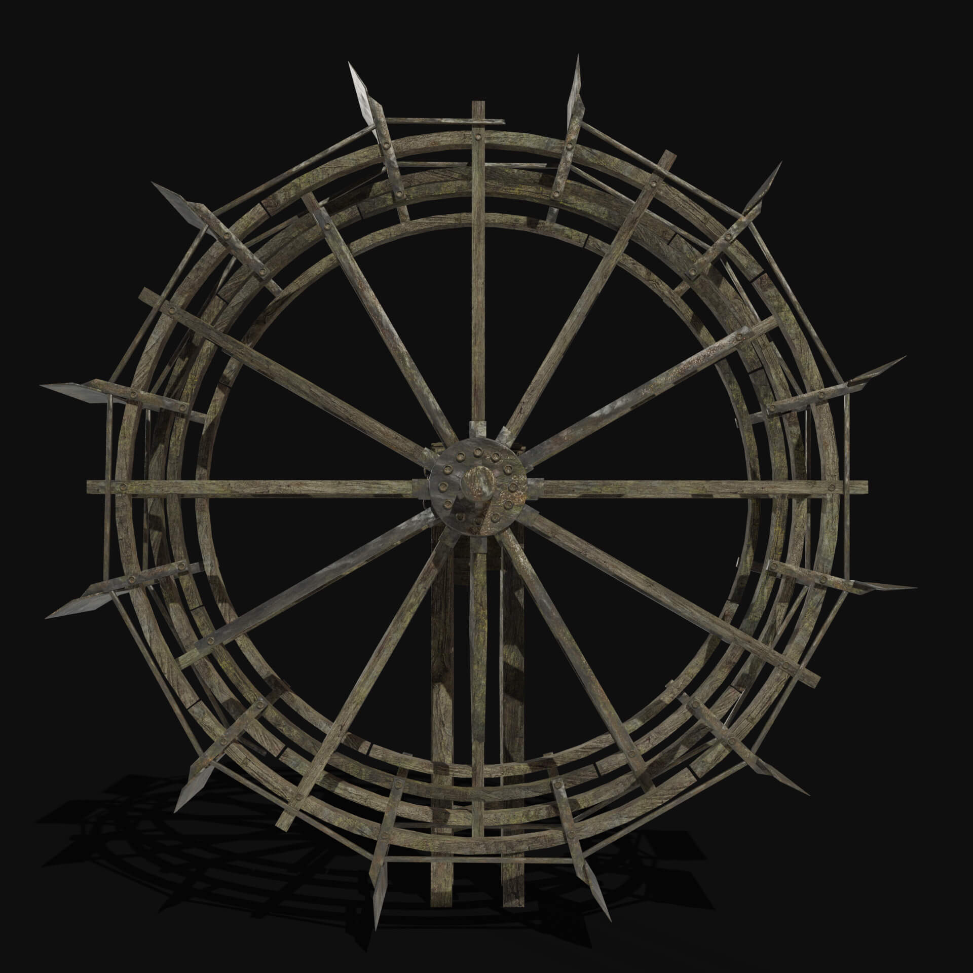 Watermill Wheel Mill Collection - 3D Model by Enterables