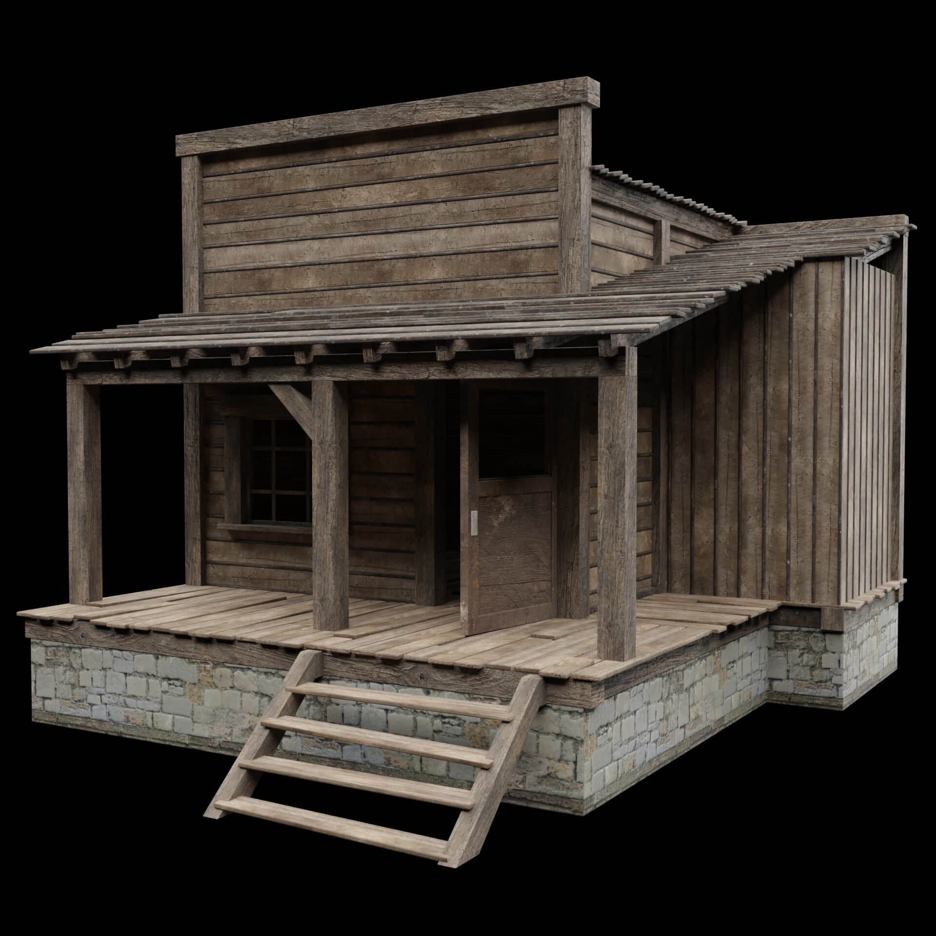Wild West Western House Hut Cottage Cabin Collection - 3D Model by ...