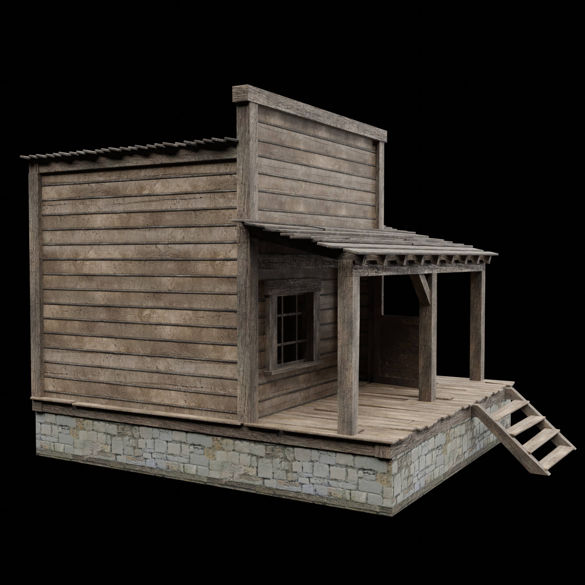 Wild West Western House Hut Cottage Cabin Collection - 3D Model by ...
