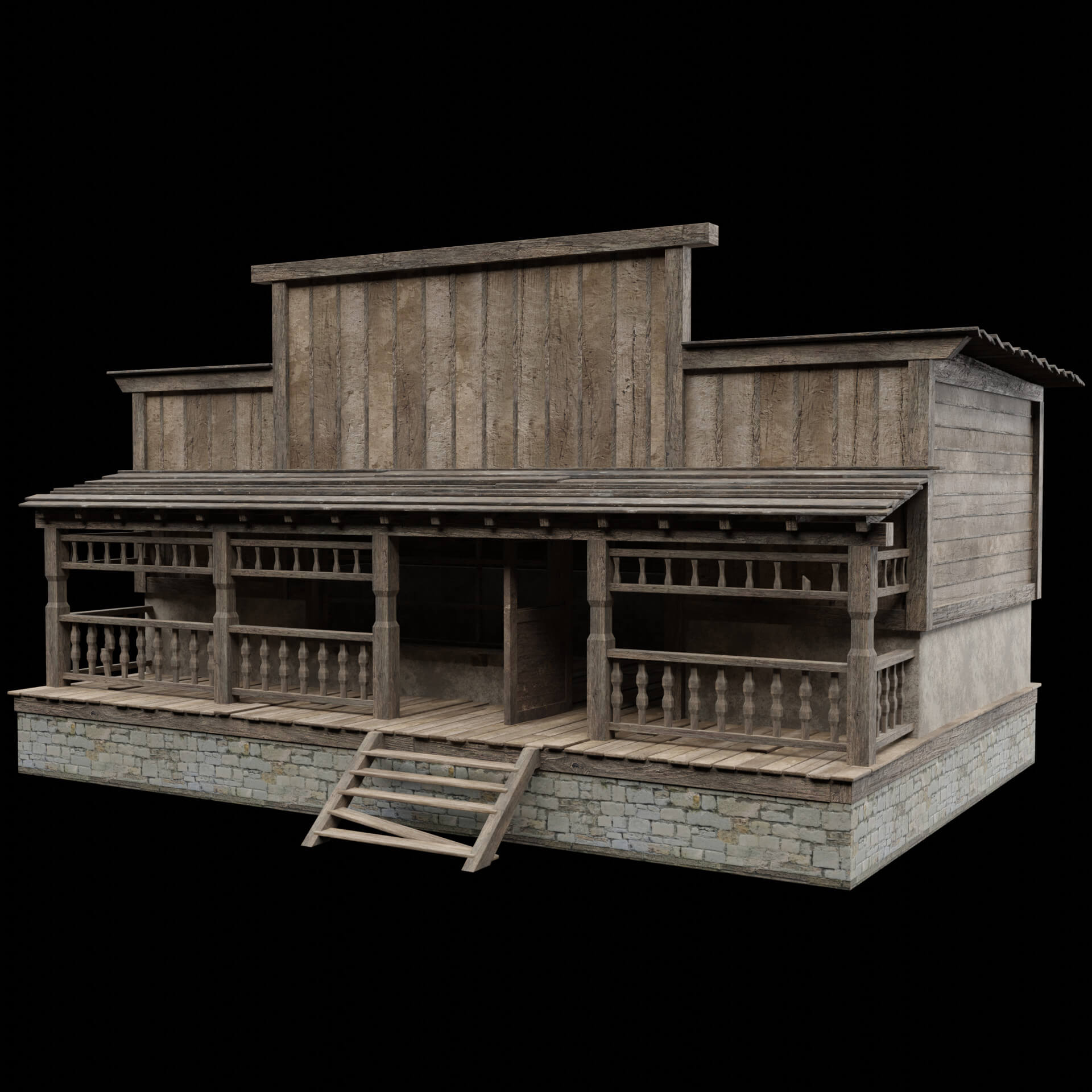 Wild West Western House Hut Cottage Cabin Collection - 3D Model by ...