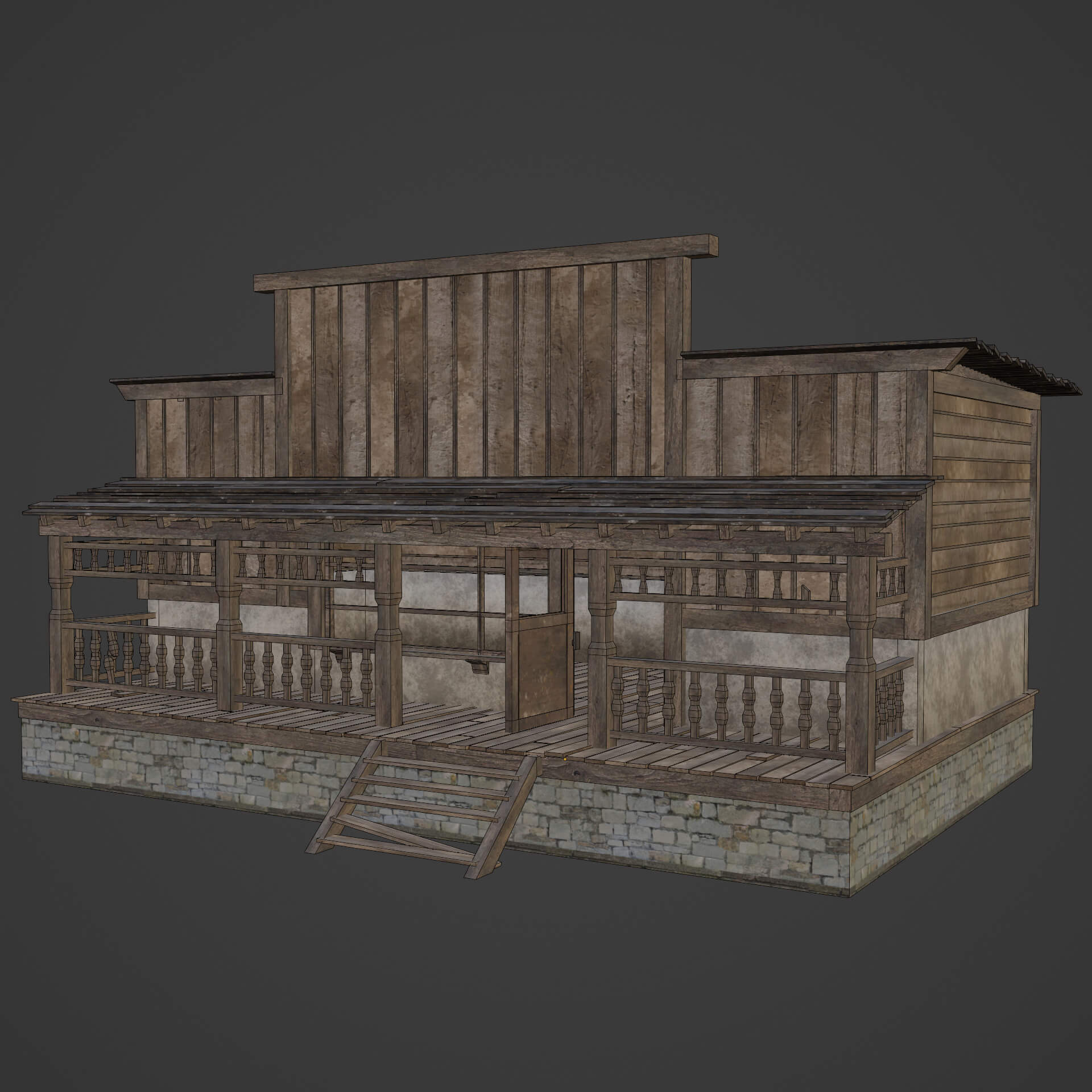 Wild West Western House Hut Cottage Cabin Collection - 3D Model by ...