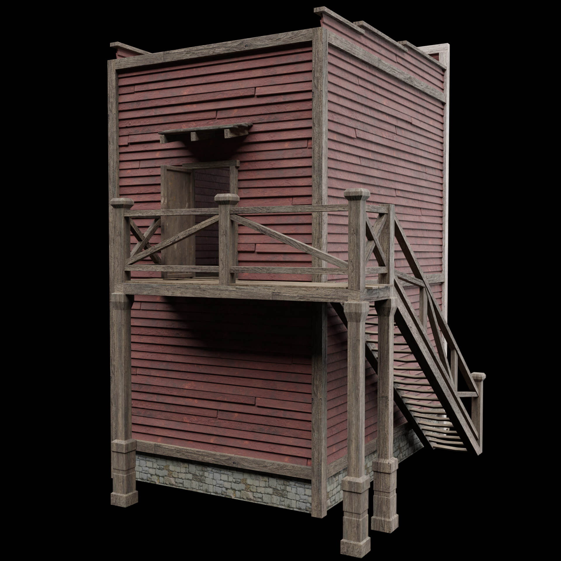 Wild West Western House Hut Cottage Cabin Collection - 3D Model by ...