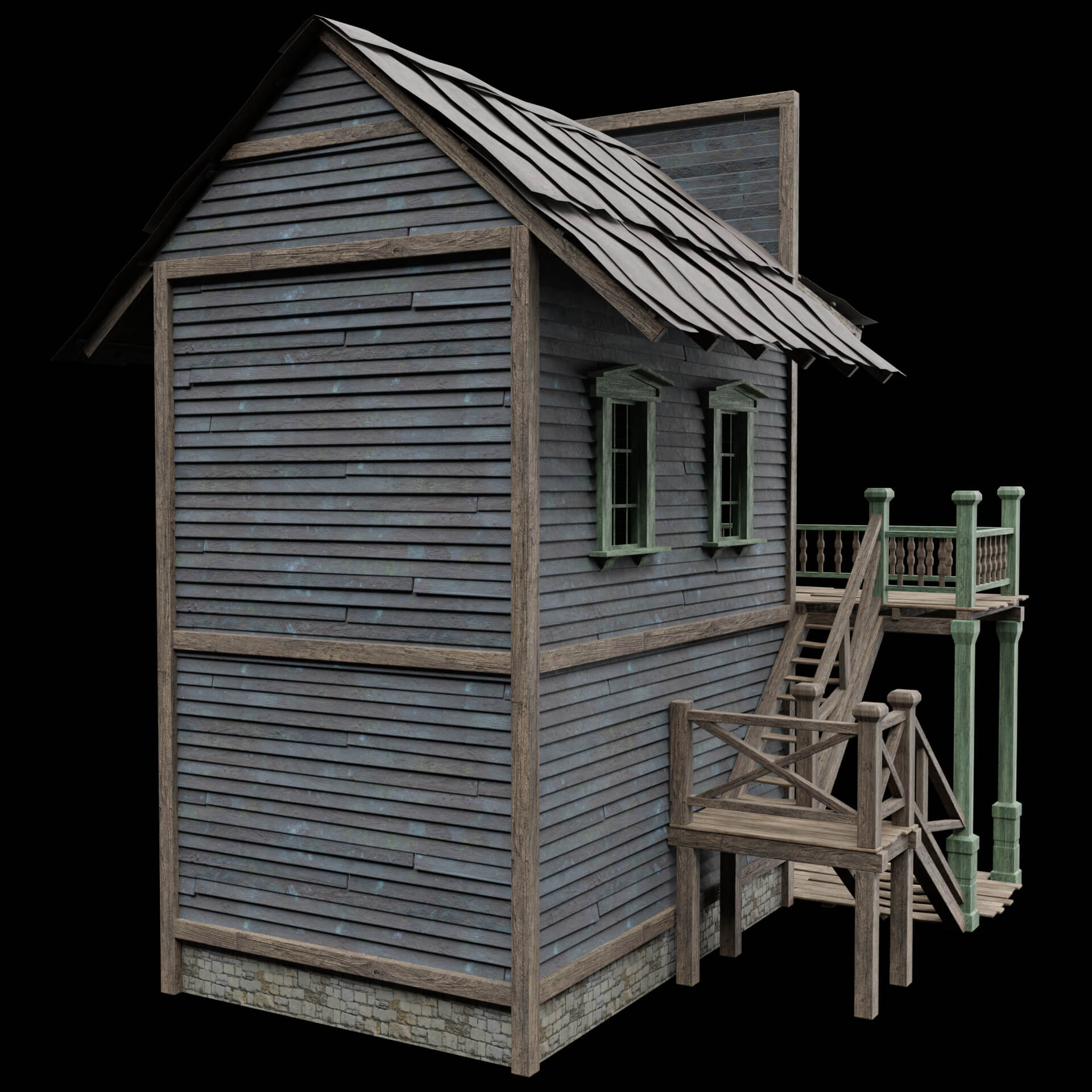 Wild West Western House Hut Cottage Cabin Collection - 3D Model by ...