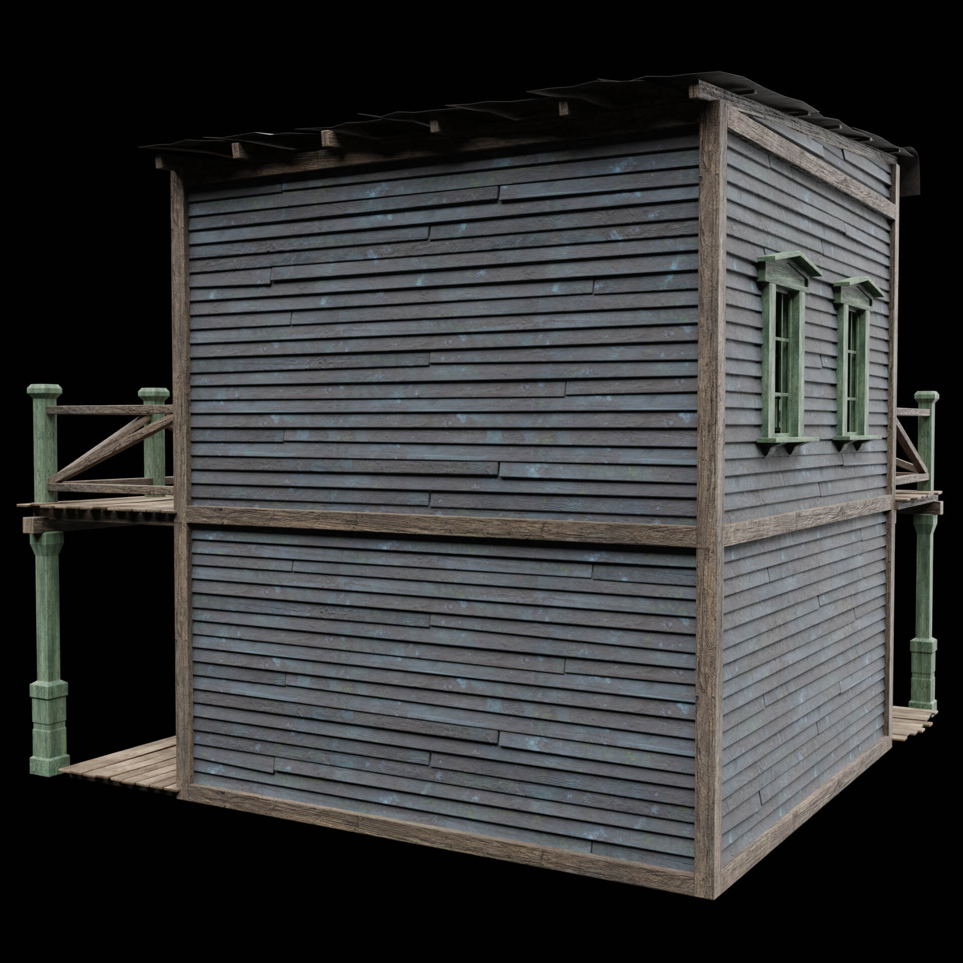 Wild West Western House Hut Cottage Cabin Collection - 3D Model by ...