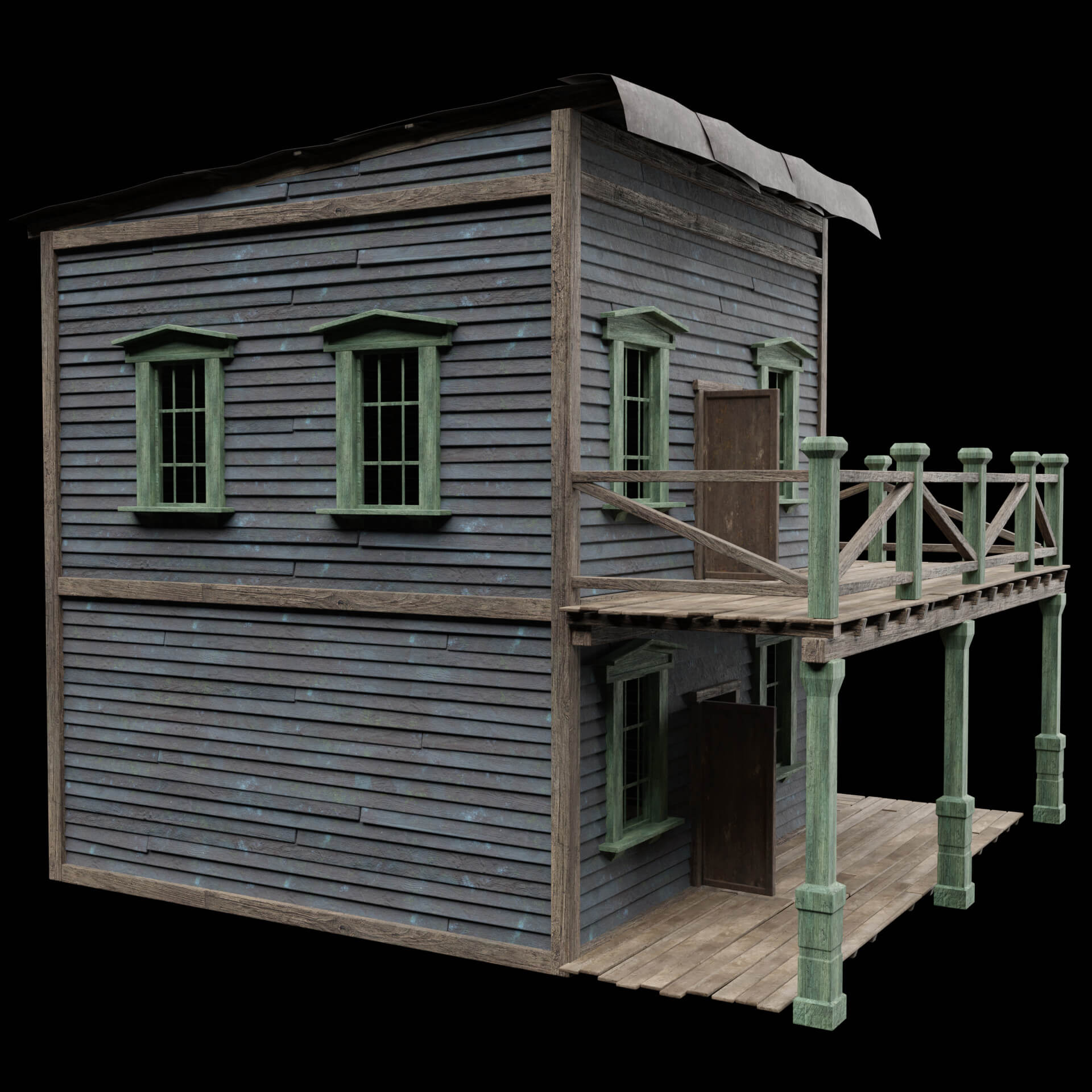 Wild West Western House Hut Cottage Cabin Collection - 3D Model by ...