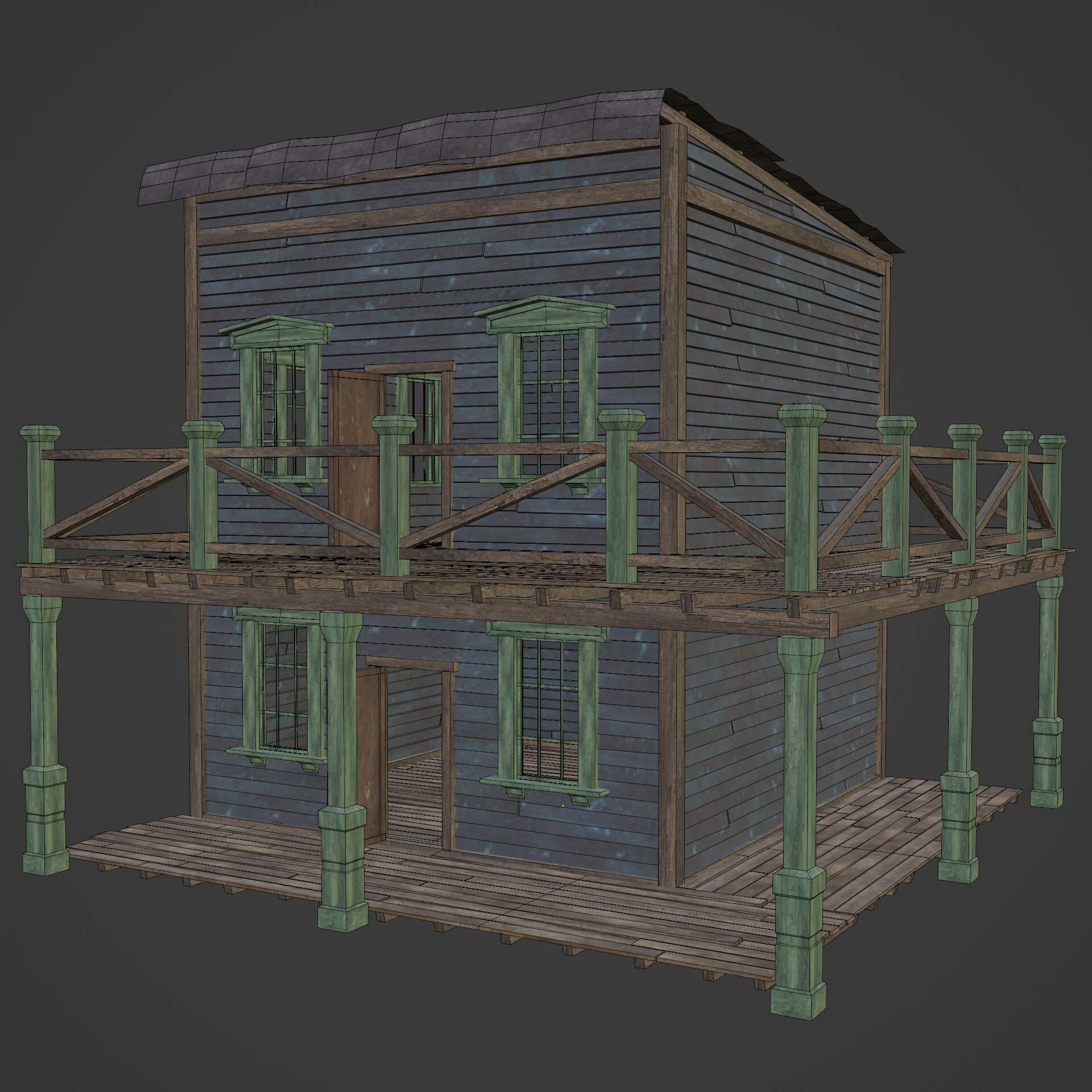 Wild West Western House Hut Cottage Cabin Collection - 3D Model by ...