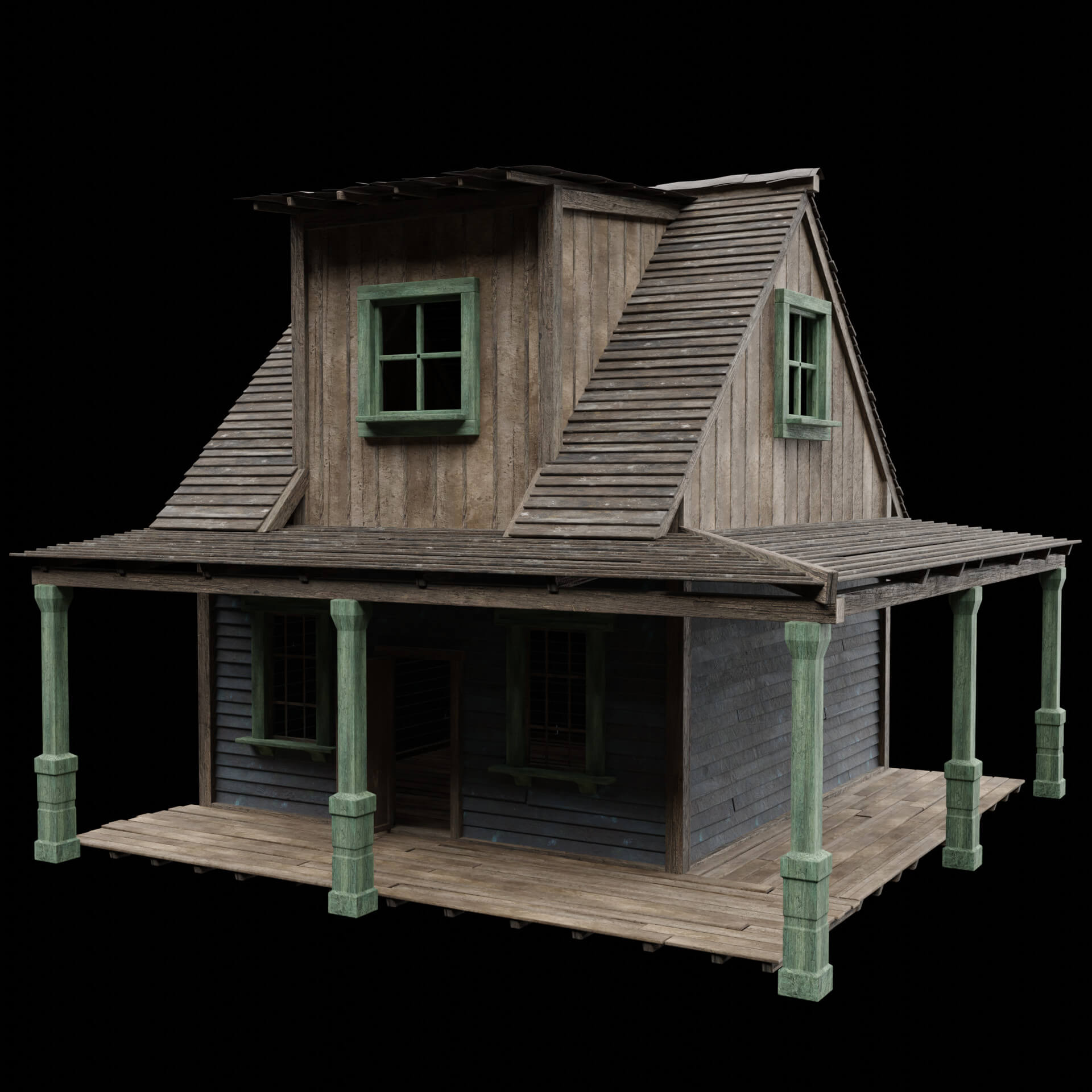 Wild West Western House Hut Cottage Cabin Collection - 3D Model by ...