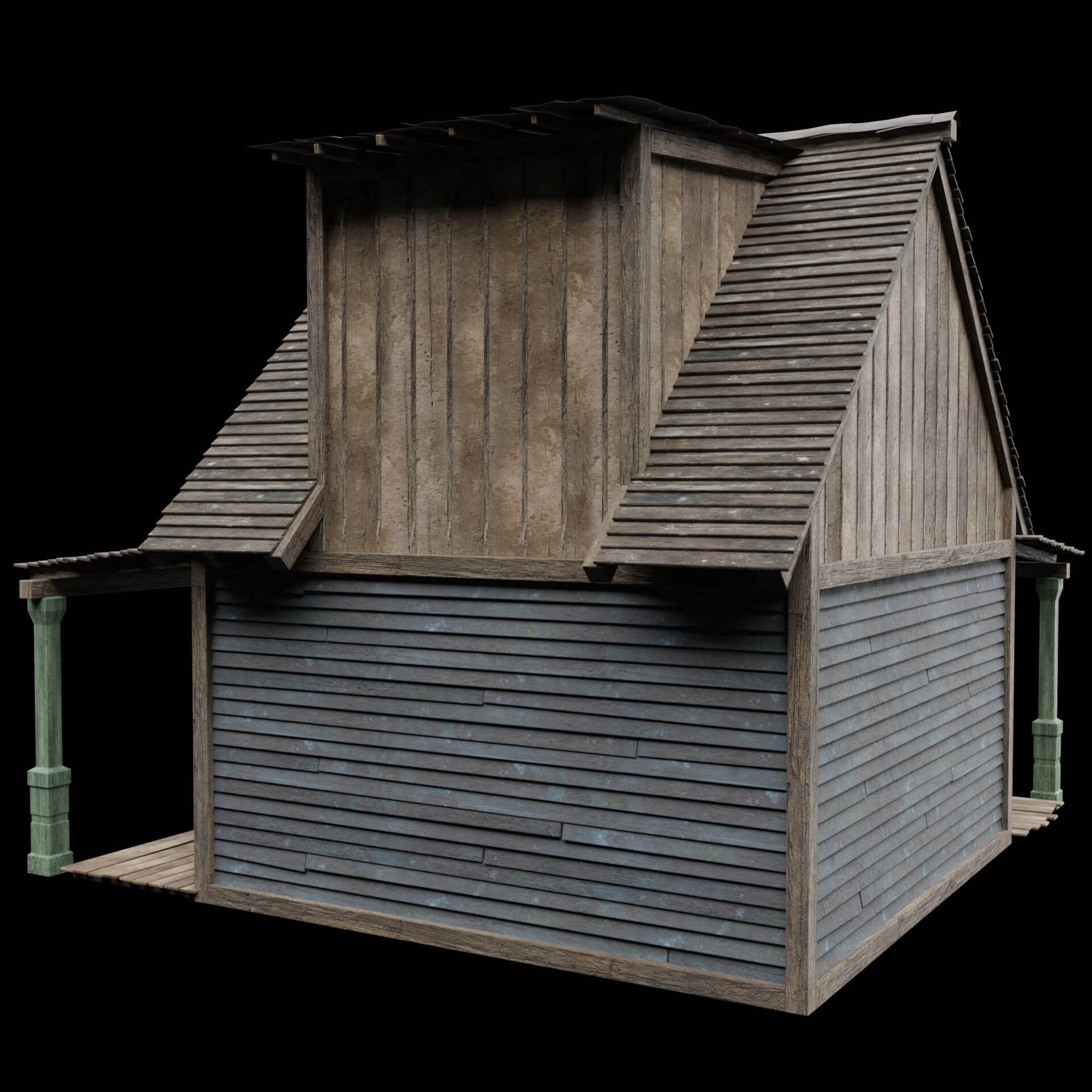 Wild West Western House Hut Cottage Cabin Collection - 3D Model by ...
