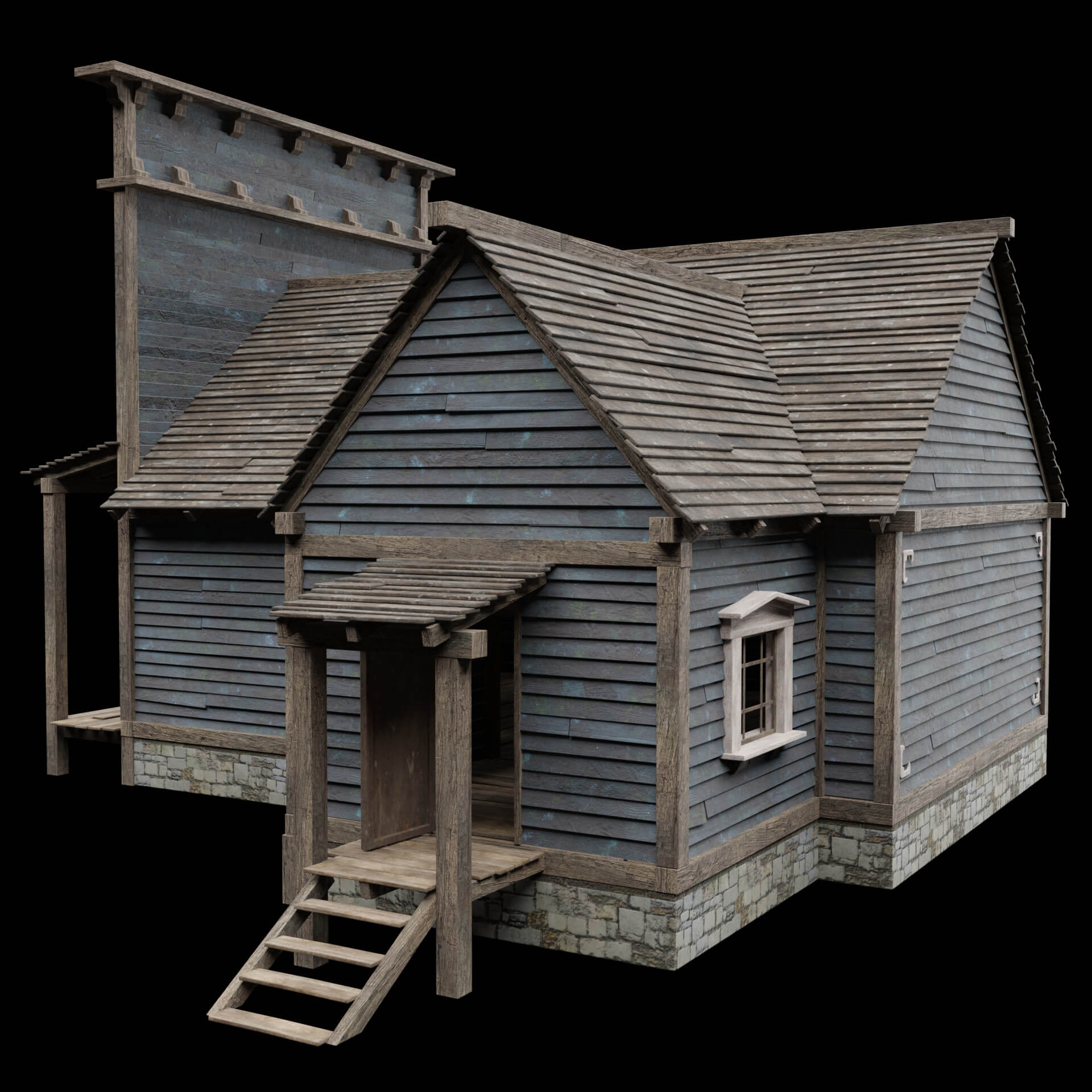 Wild West Western House Hut Cottage Cabin Collection - 3D Model by ...