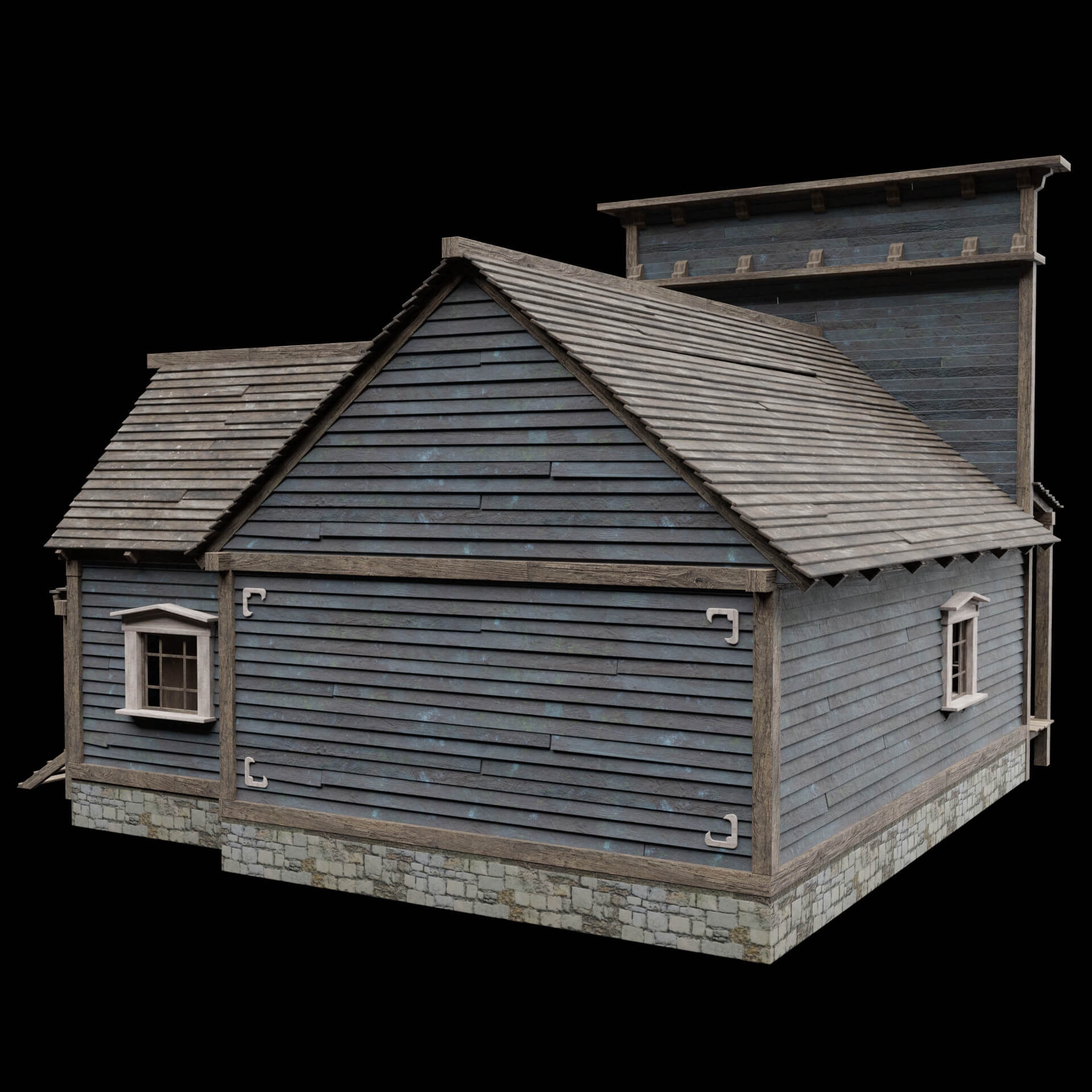 Wild West Western House Hut Cottage Cabin Collection - 3D Model by ...