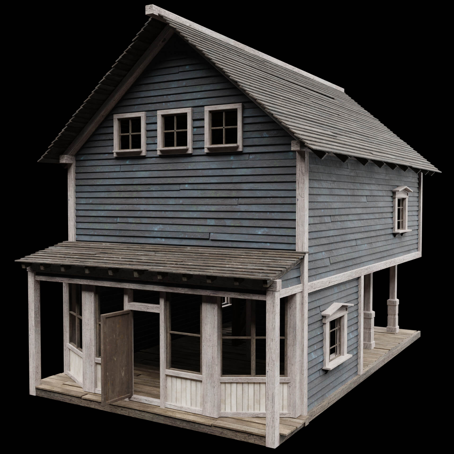 Wild West Western House Hut Cottage Cabin Collection - 3D Model by ...