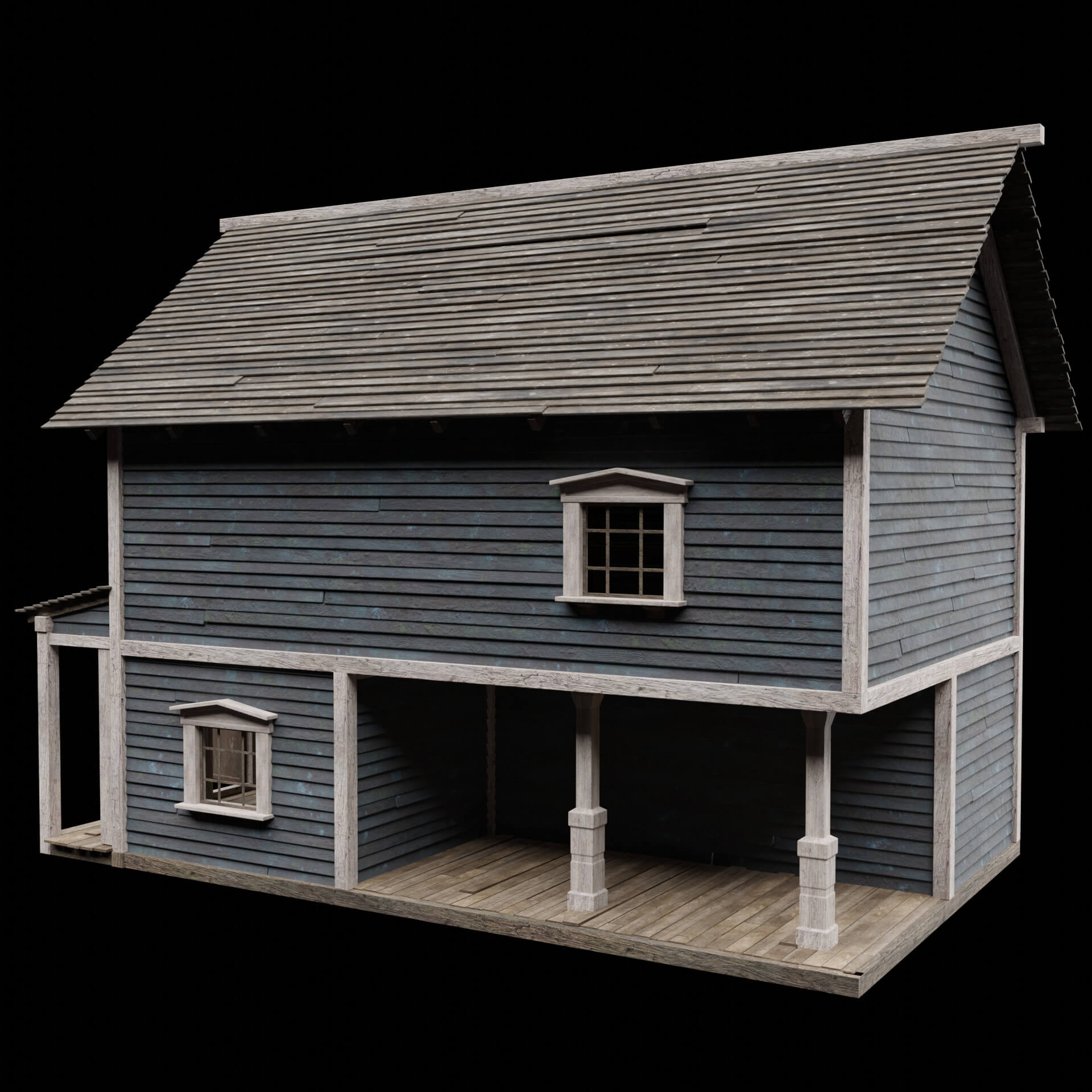 Wild West Western House Hut Cottage Cabin Collection - 3D Model by ...