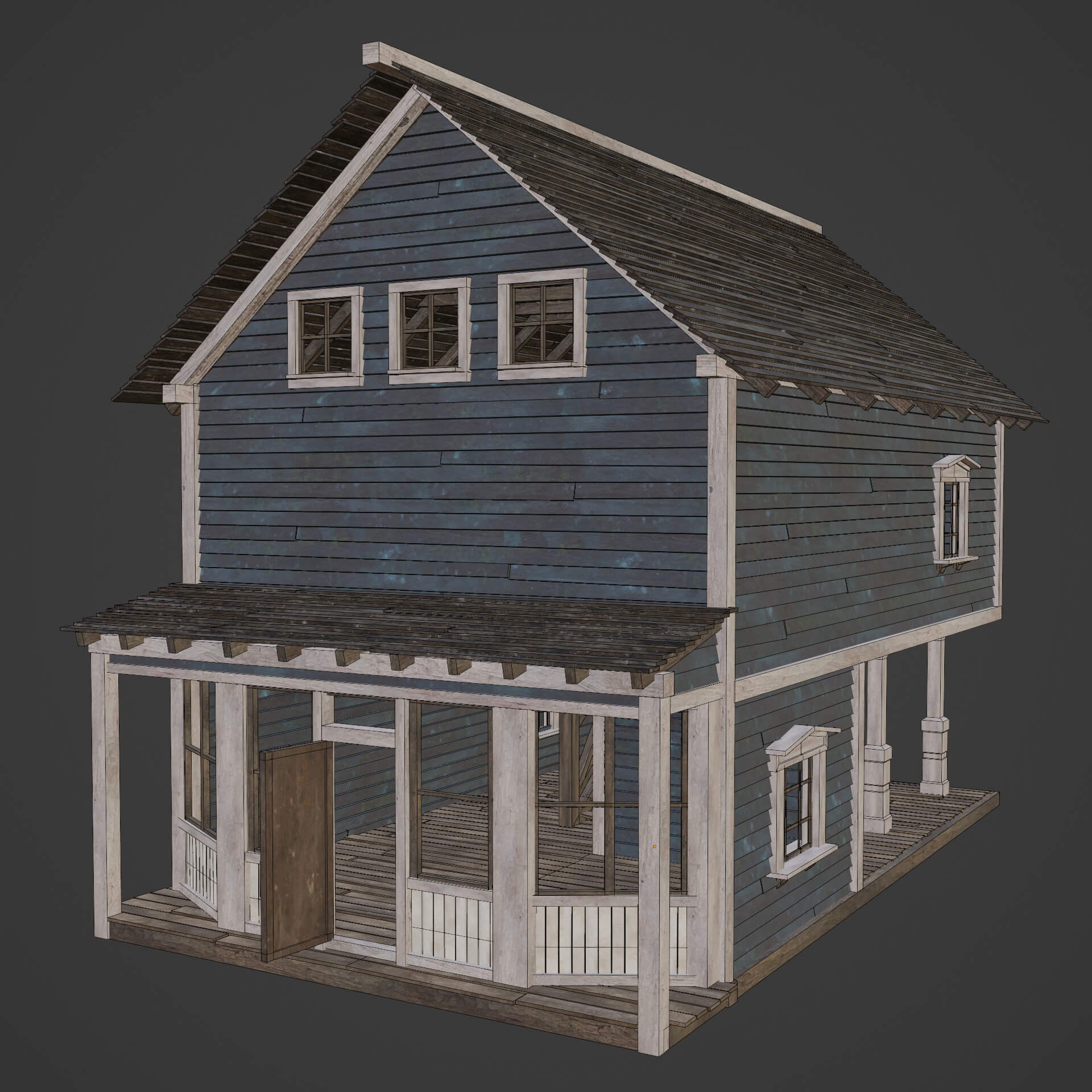 Wild West Western House Hut Cottage Cabin Collection - 3D Model by ...