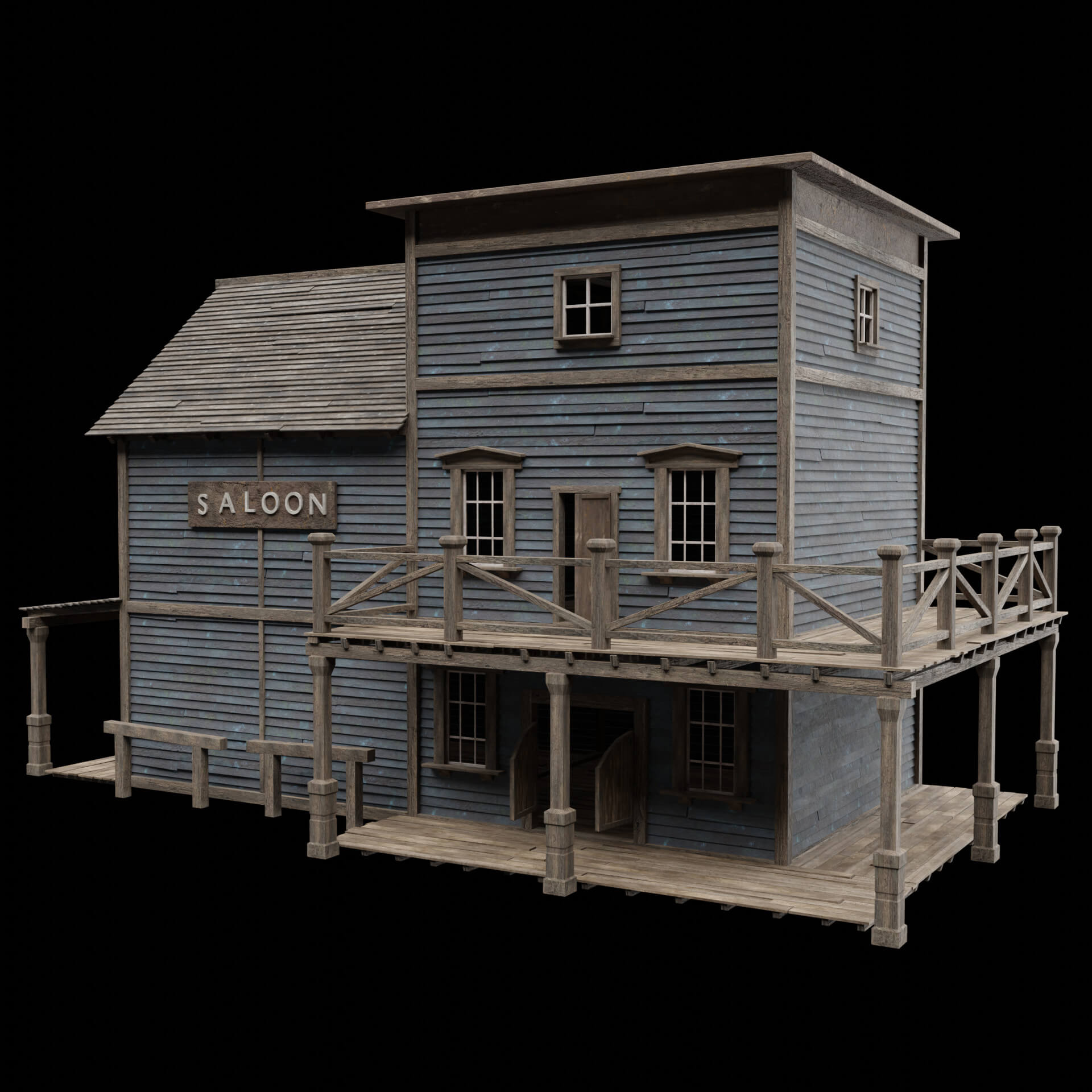 Wild West Western Saloon Bar Pub Collection - 3D Model by Enterables
