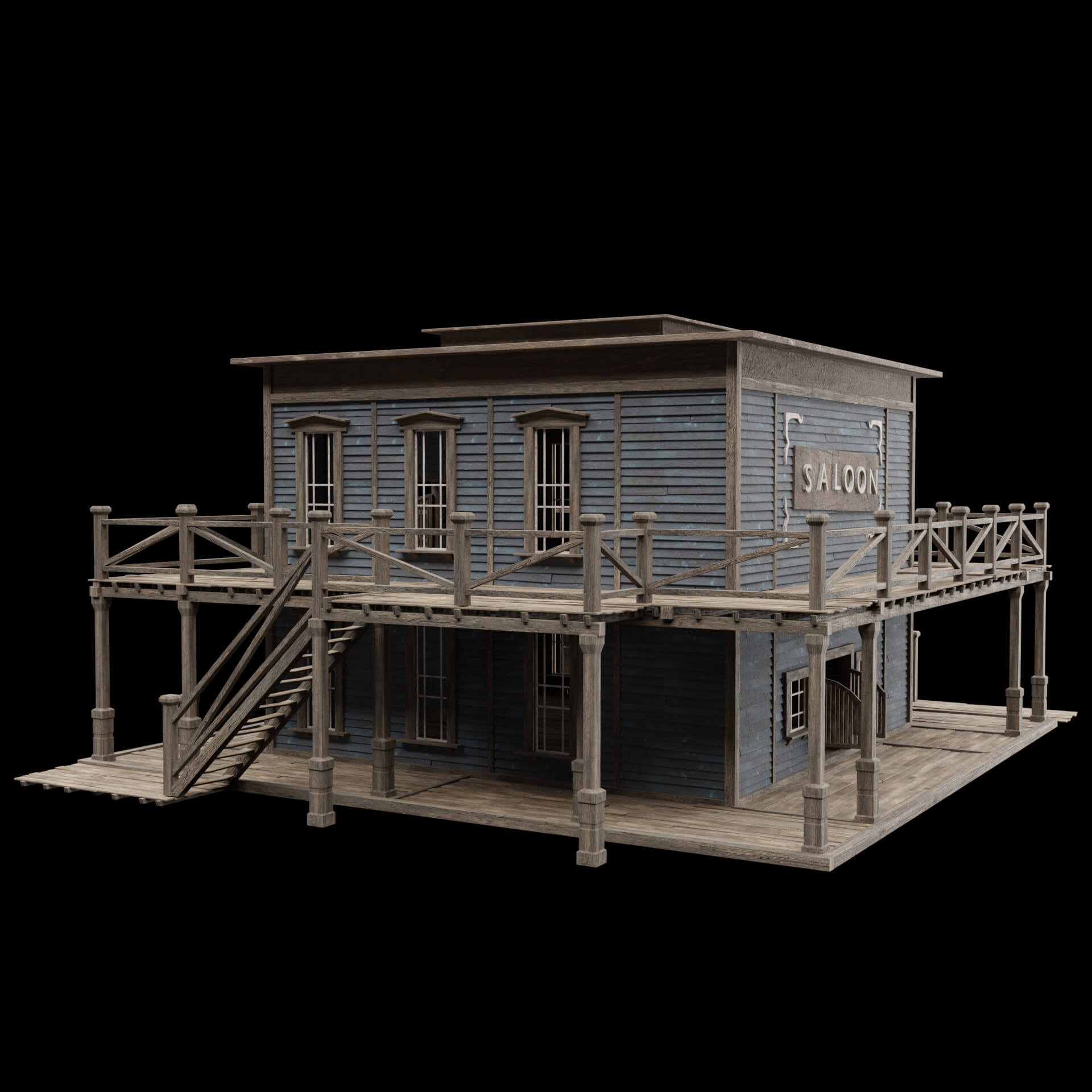 Wild West Western Saloon Bar Pub Collection - 3D Model by Enterables