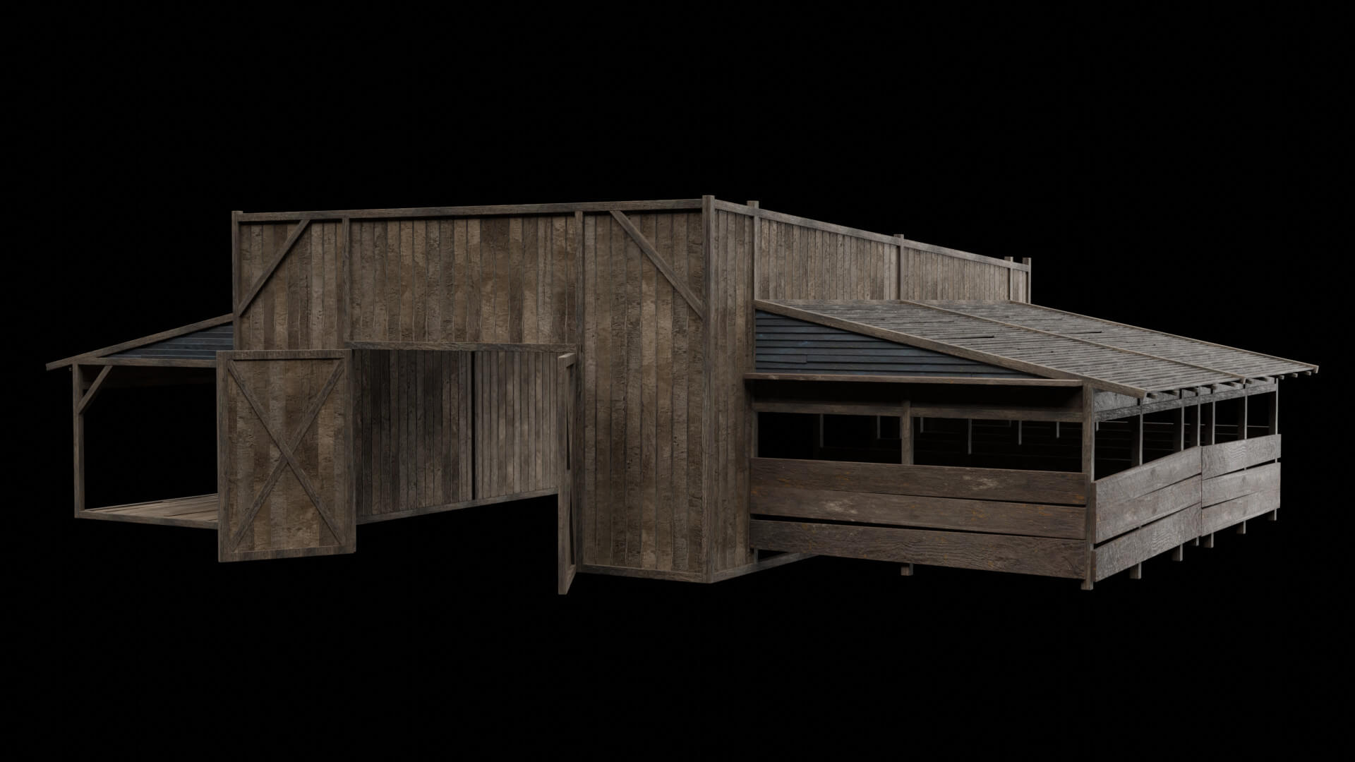 Wild West Western Warehouse Workshop Collection - 3D Model by Enterables