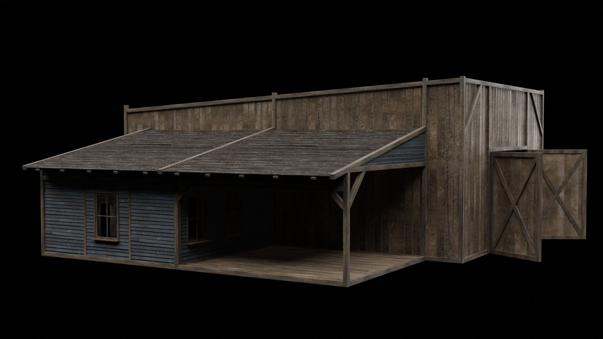 Wild West Western Warehouse Workshop Collection - 3D Model by Enterables