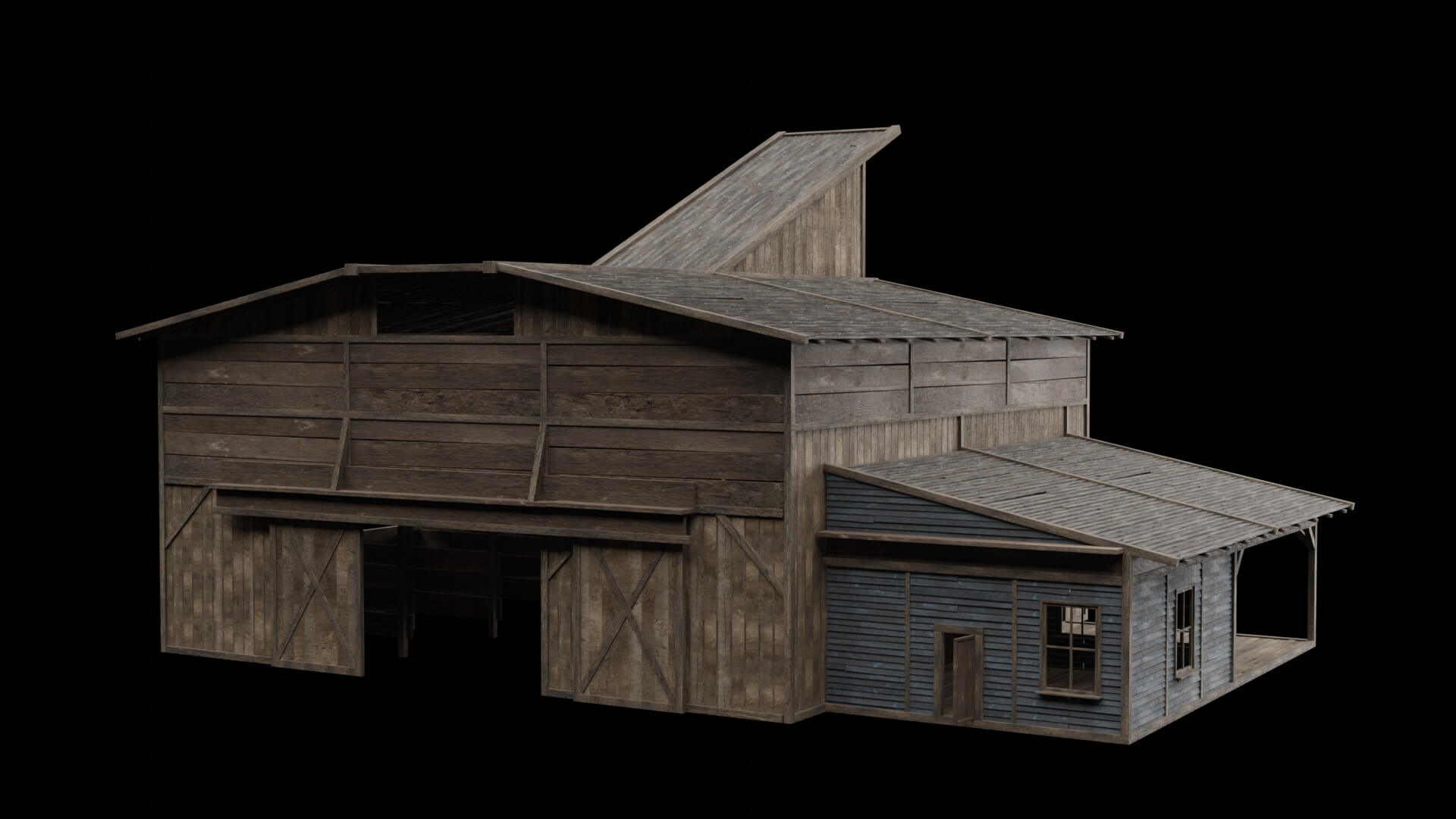 Wild West Western Warehouse Workshop Collection - 3D Model by Enterables