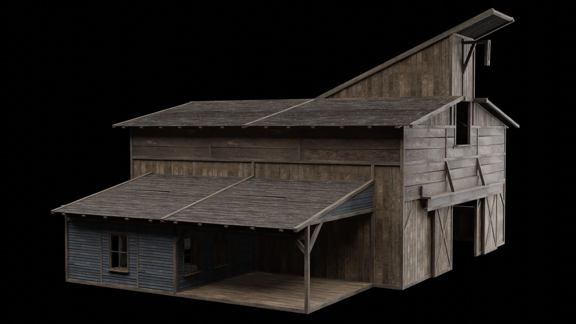 Wild West Western Warehouse Workshop Collection - 3D Model by Enterables